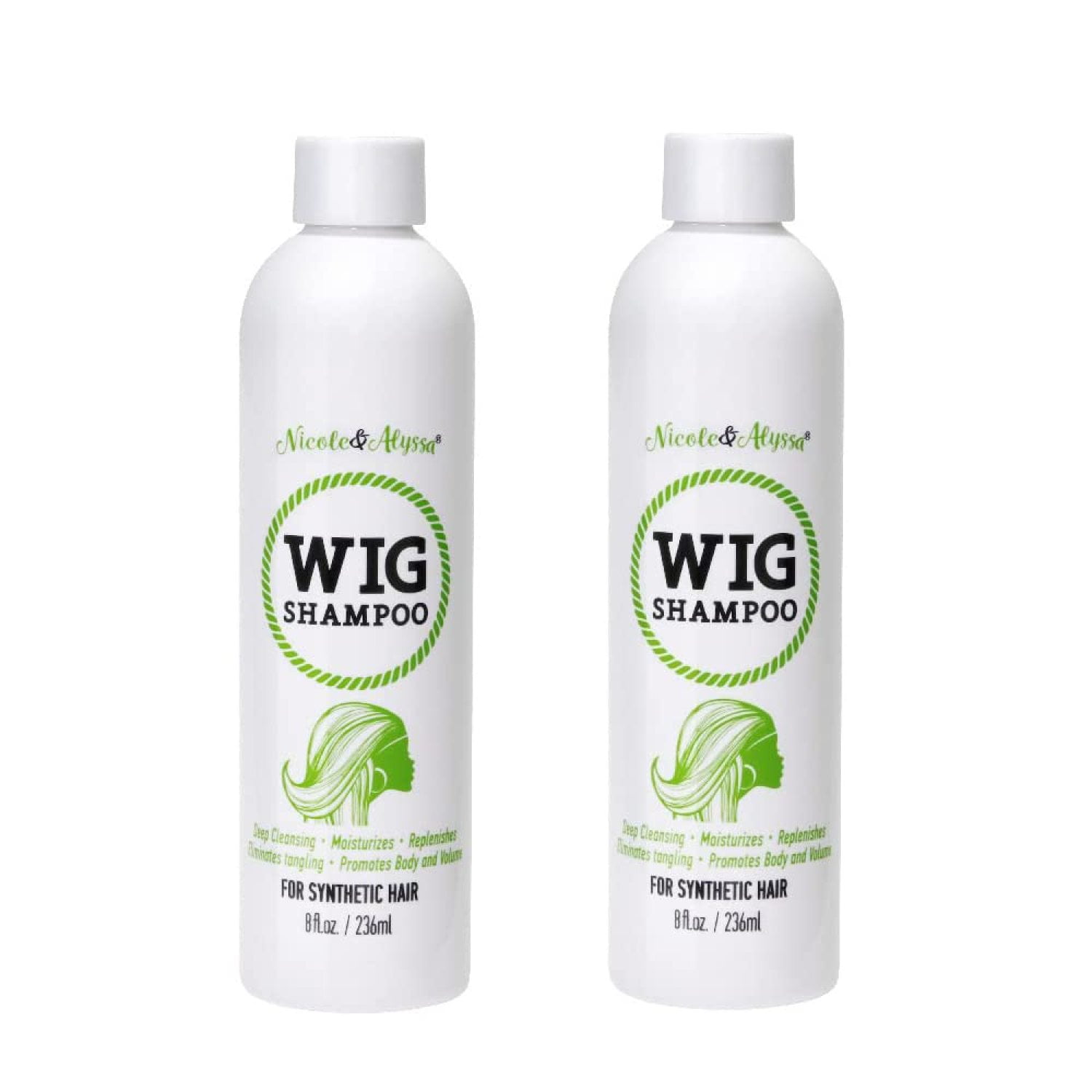 Nicole & Alyssa - Wig Shampoo For Synthetic Hair 8oz - Soak & Rinse ...