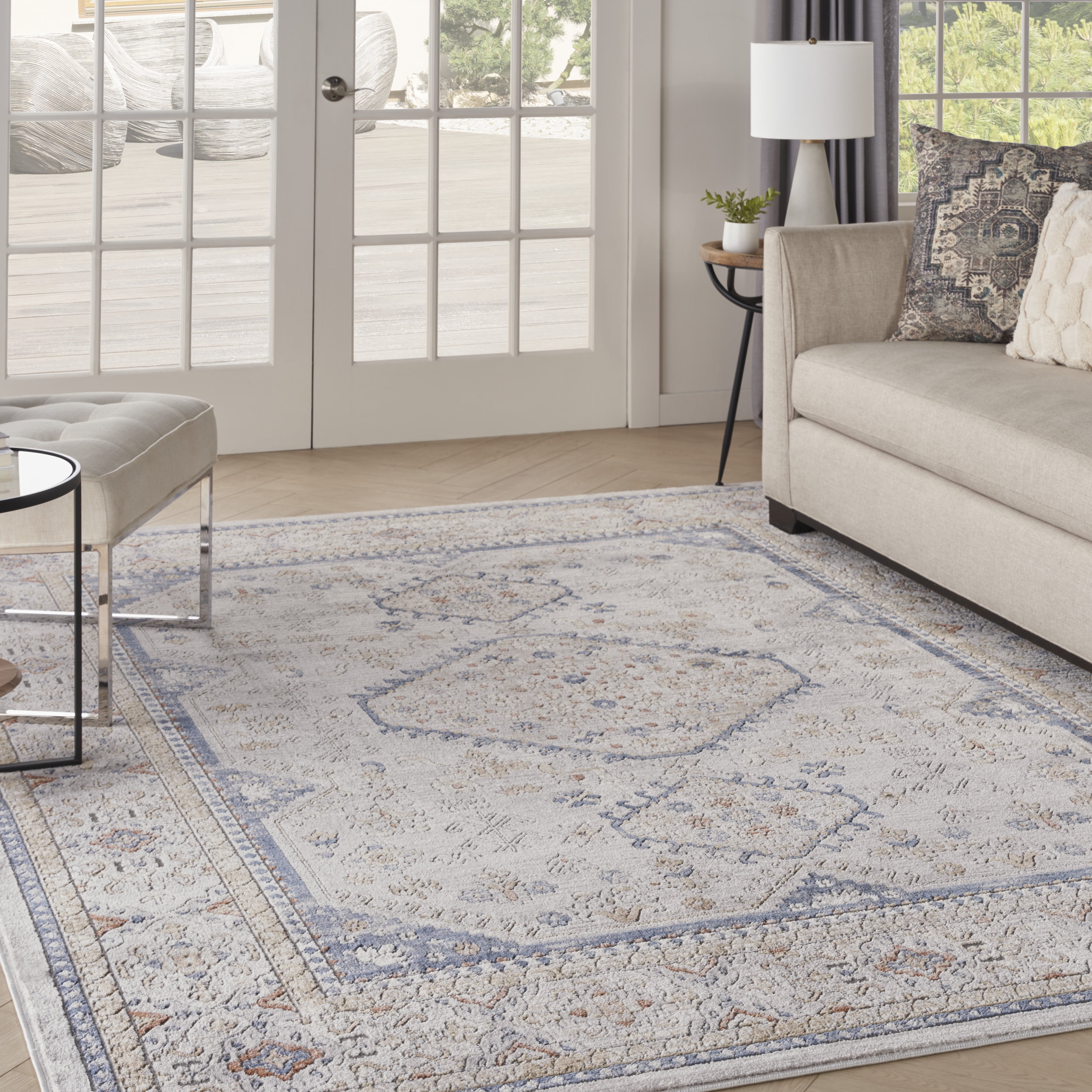 Nicole Curtis Series 4 Persian Grey/Blue 9' x 12' Area Rug (9x12 ...