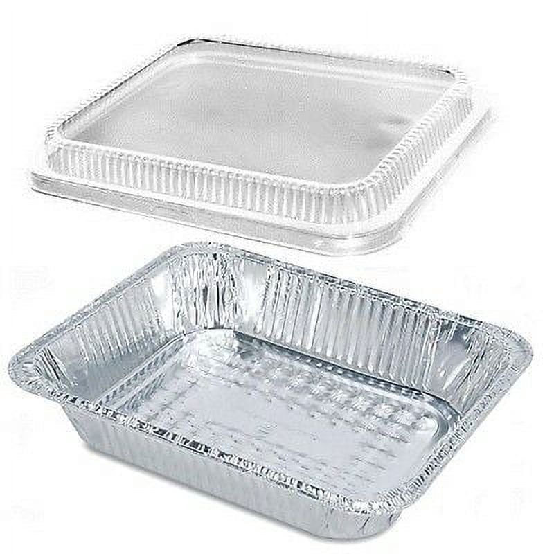Nicole Fantini 9x13 Half Size Aluminum Disposable Pans with Dome Lids ...