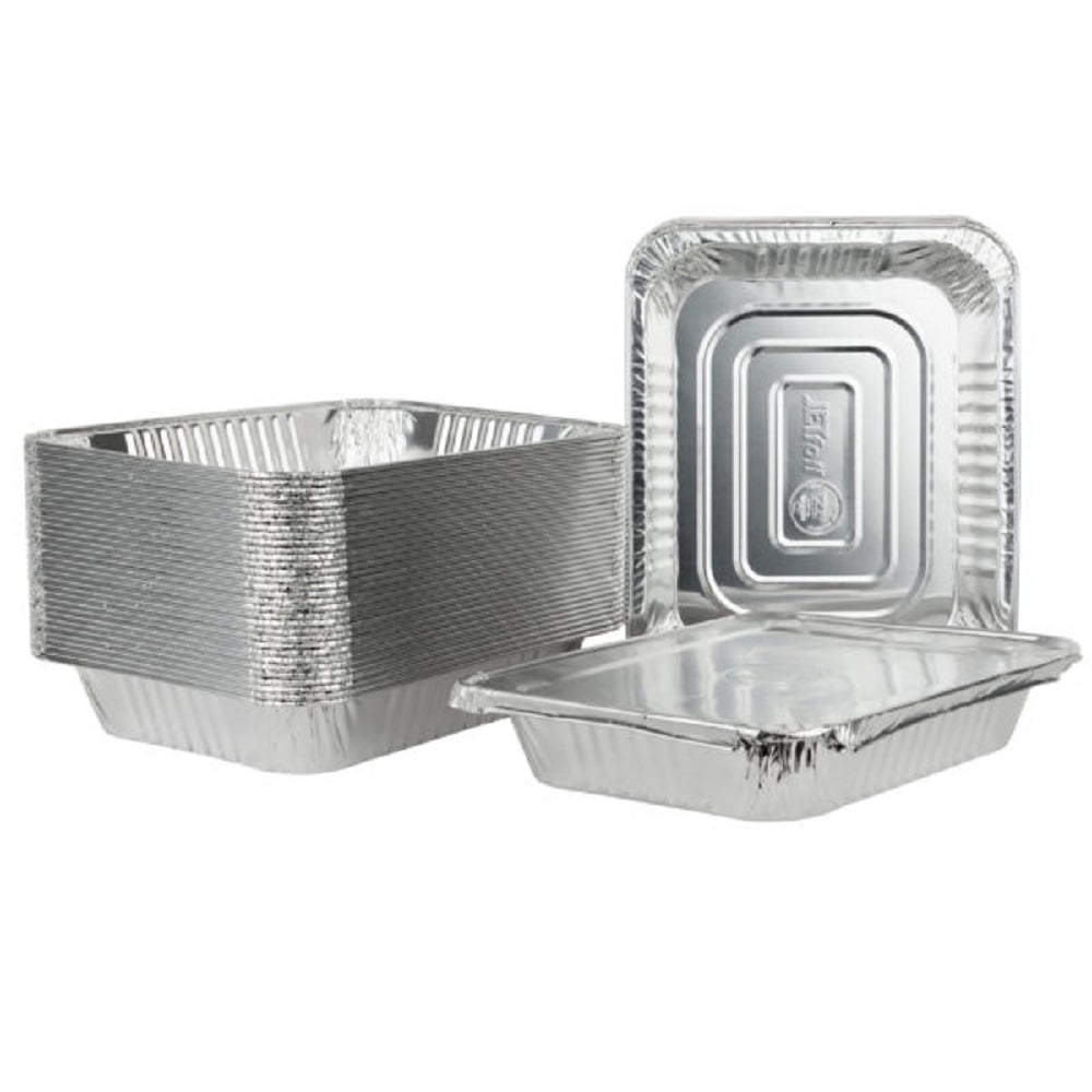 Nicole Fantini 9x13 Half Size Aluminum Disposable Pans with Lids ...