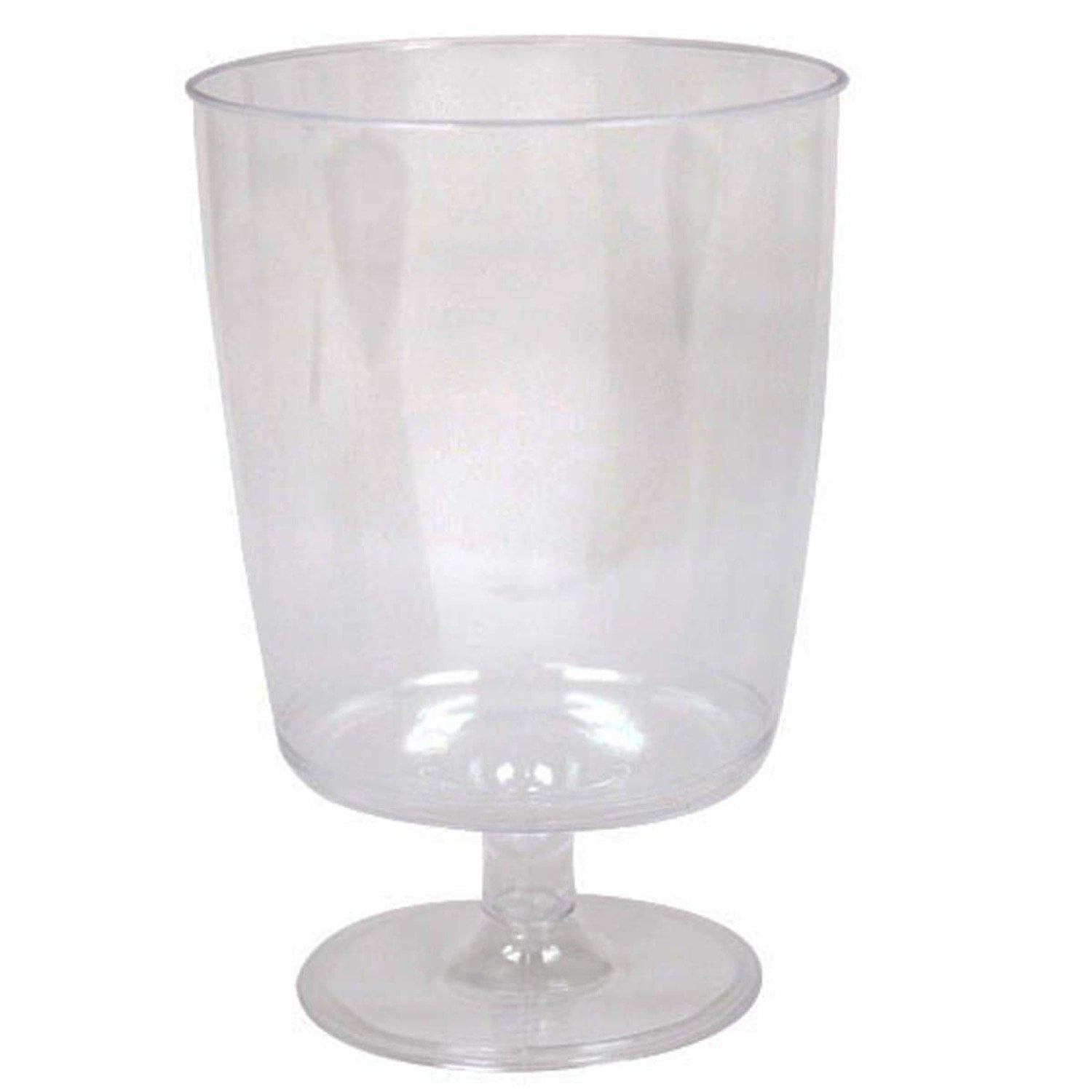VeZee's Hanna K. Signature 8oz Footed Wine Stemware, Disposable Clear ...