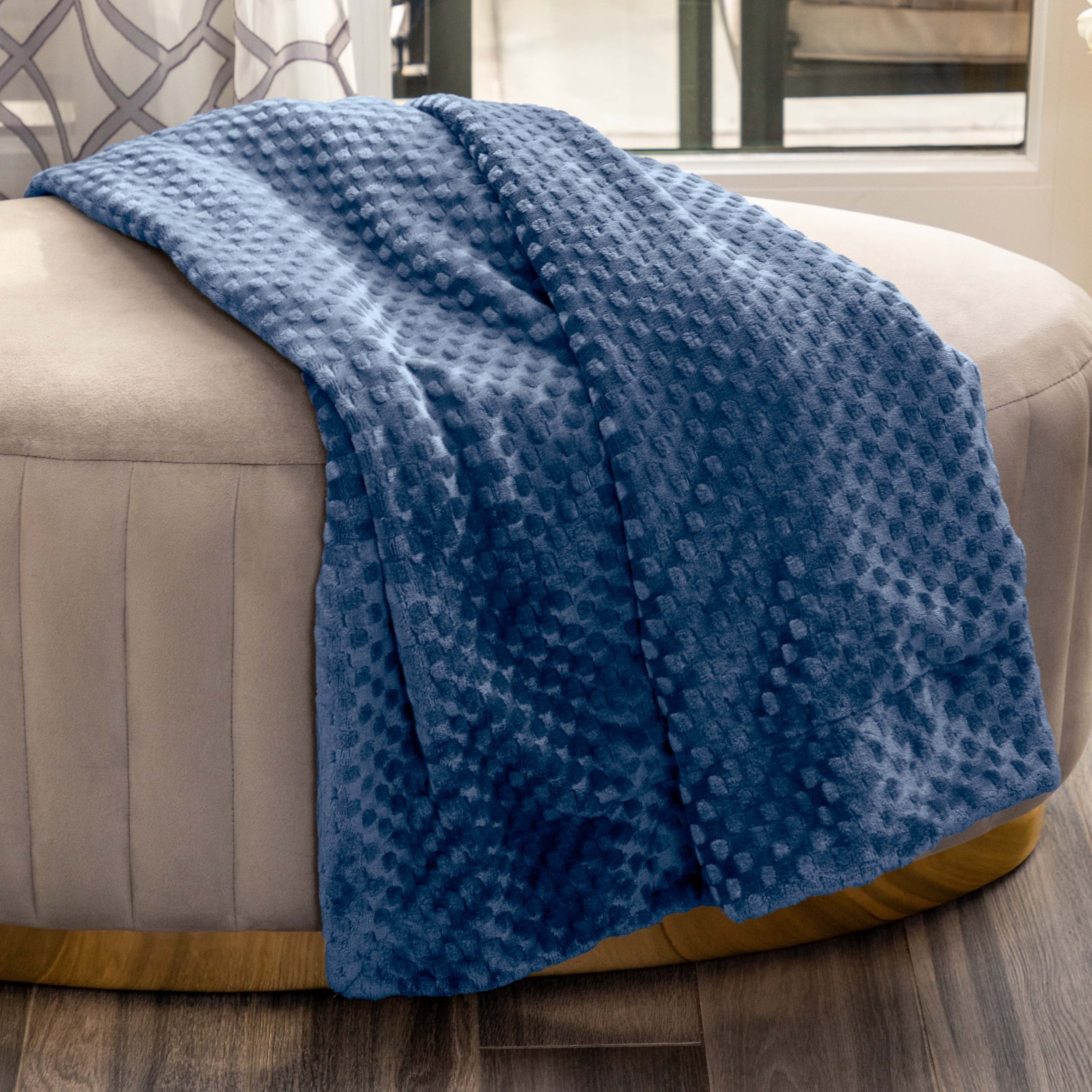 Nicole Miller Anya Luxuriously Soft Plush Throw Blanket – Textured ...