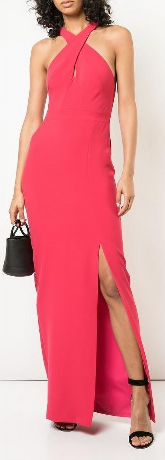 Nicole Miller Artelier WATERMELON New Techy Crepe Halter Dress, US 4 ...