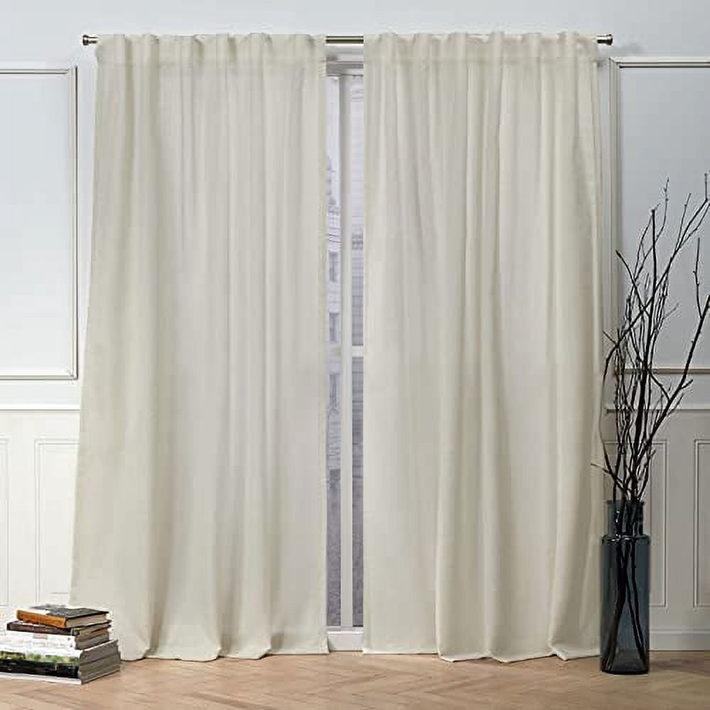 Nicole Miller Faux Linen Curtain Panels Tab Light Filtering 54x108 ...
