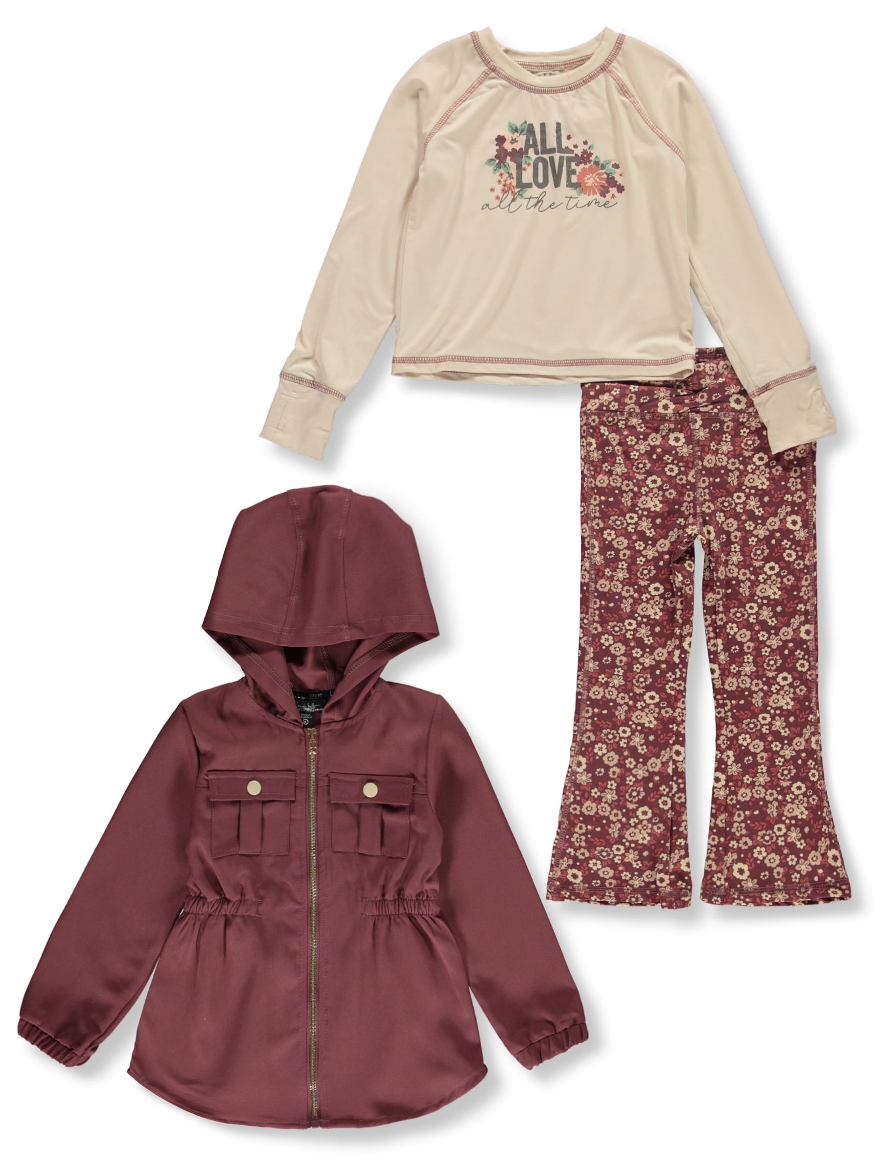 Nicole Miller Girls' 3-Piece Jacket Set Outfit Color: brown Size: 2t ...