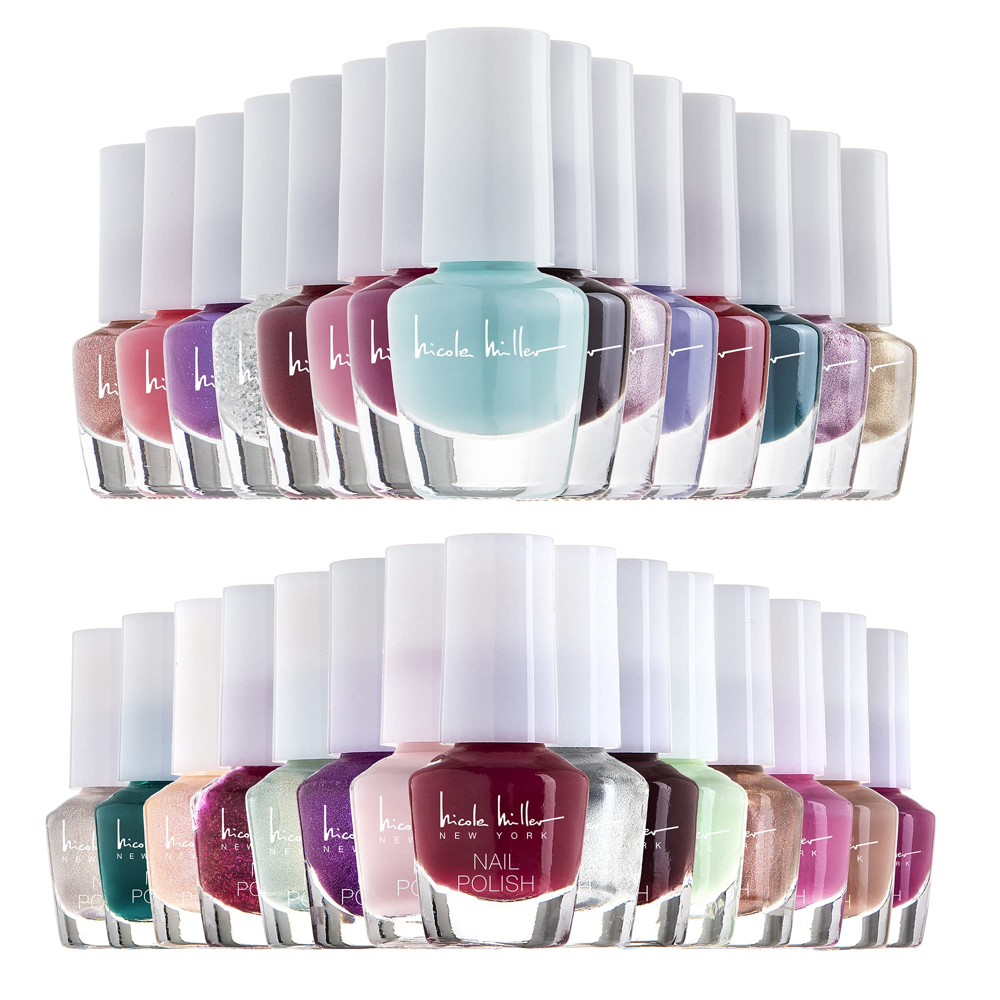 Nicole Miller Mini Nail .. Polish Set- 30 MINI .. Nail Polish Colors ...