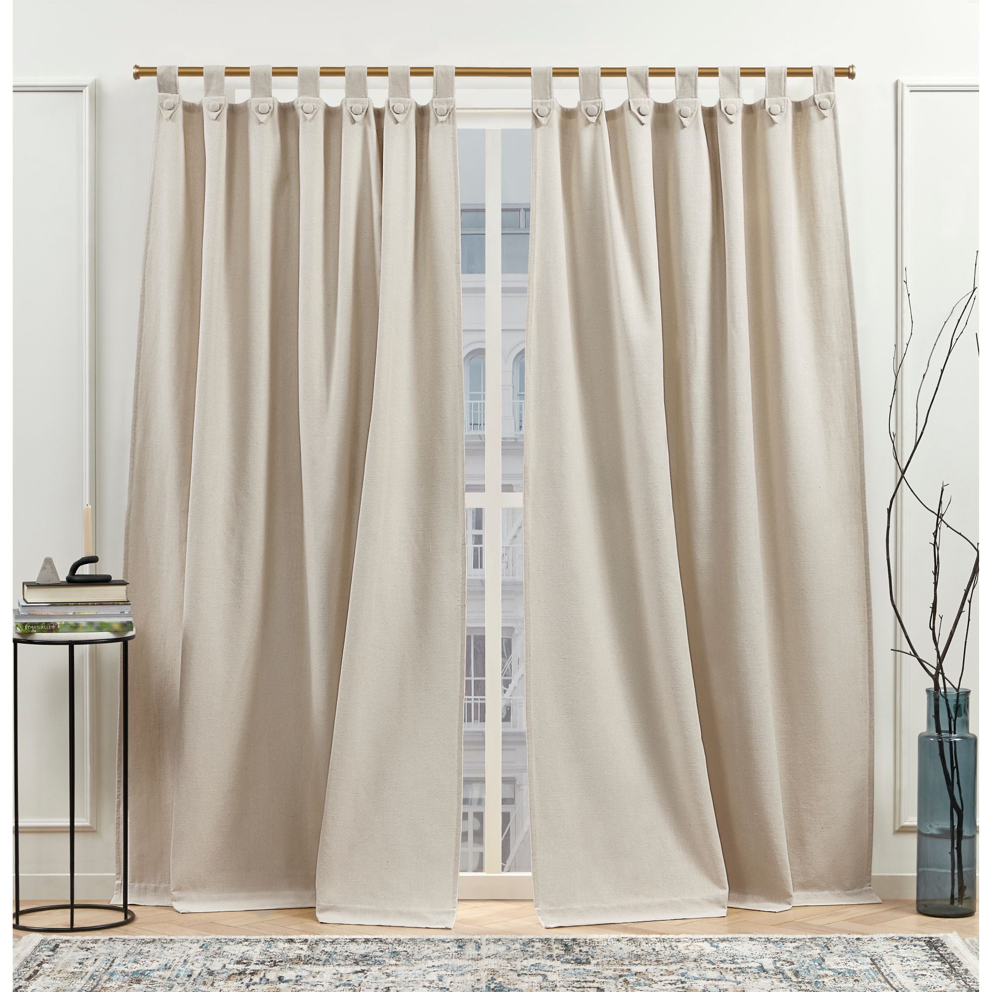 Free Shipping! Nicole Miller Tuxedo Tab Top Light Filtering Drapes ...