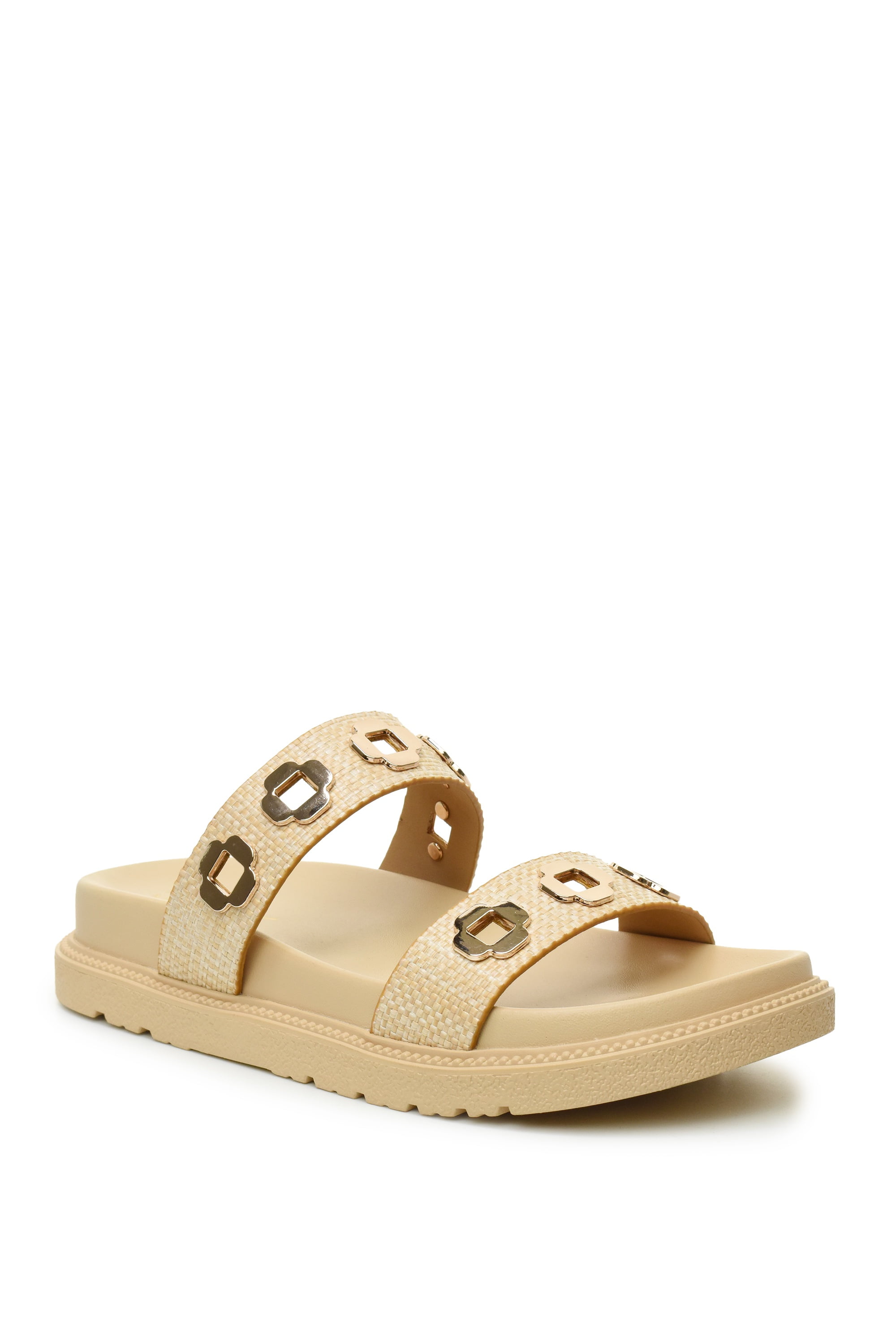 Nicole Miller women's slide sandal – Elegant Woven Texture, Cushioned ...