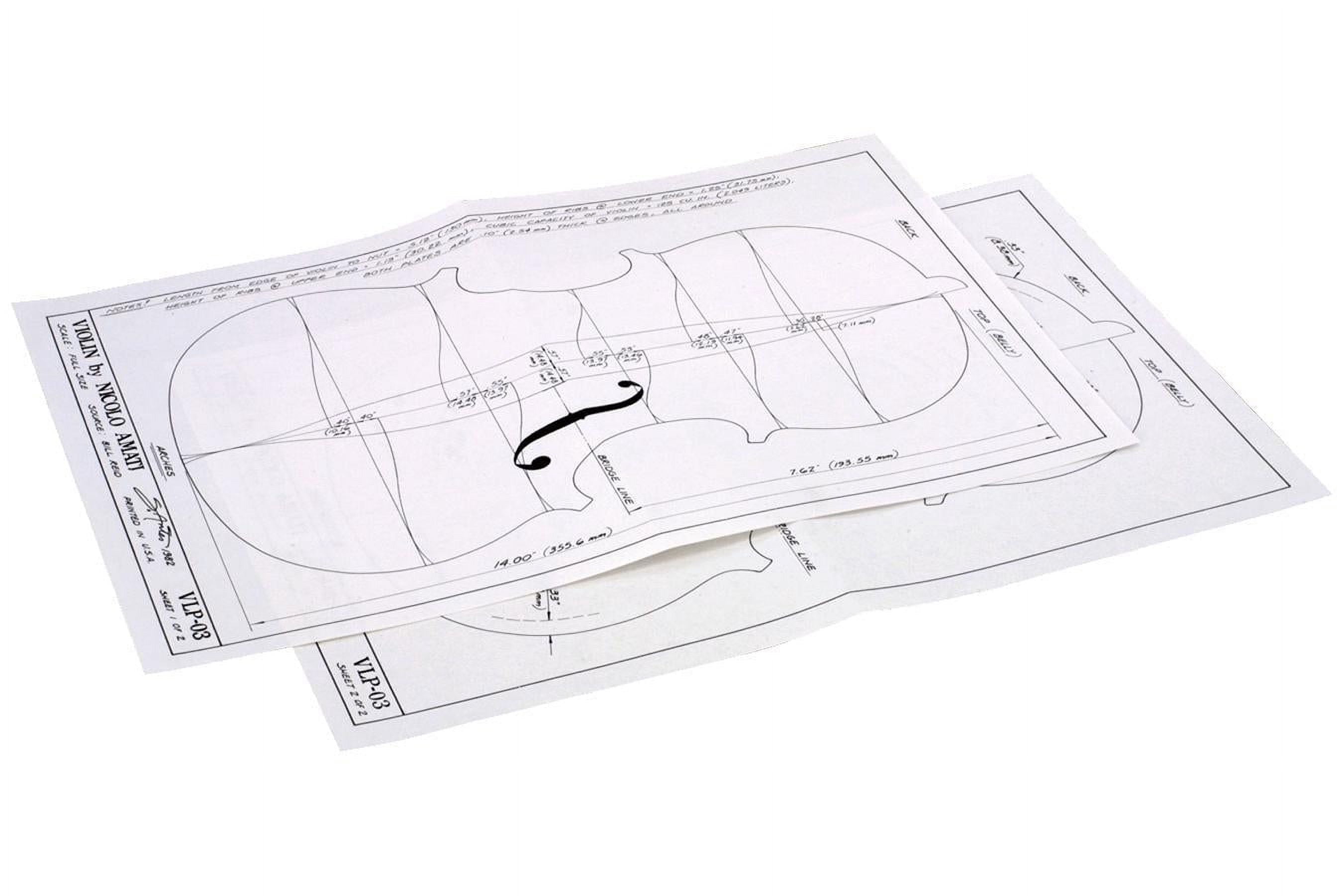 Nicolo Amati Violin Body Plan - Walmart.com