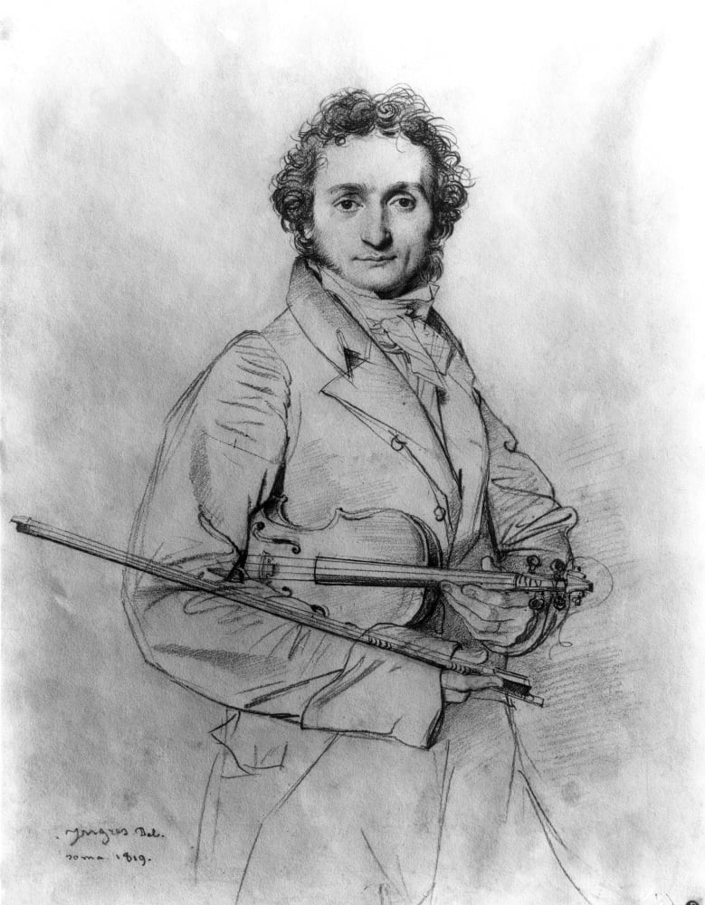 Nicolo Paganini (1782-1840). /Nitalian Violinist And Composer. Pencil ...