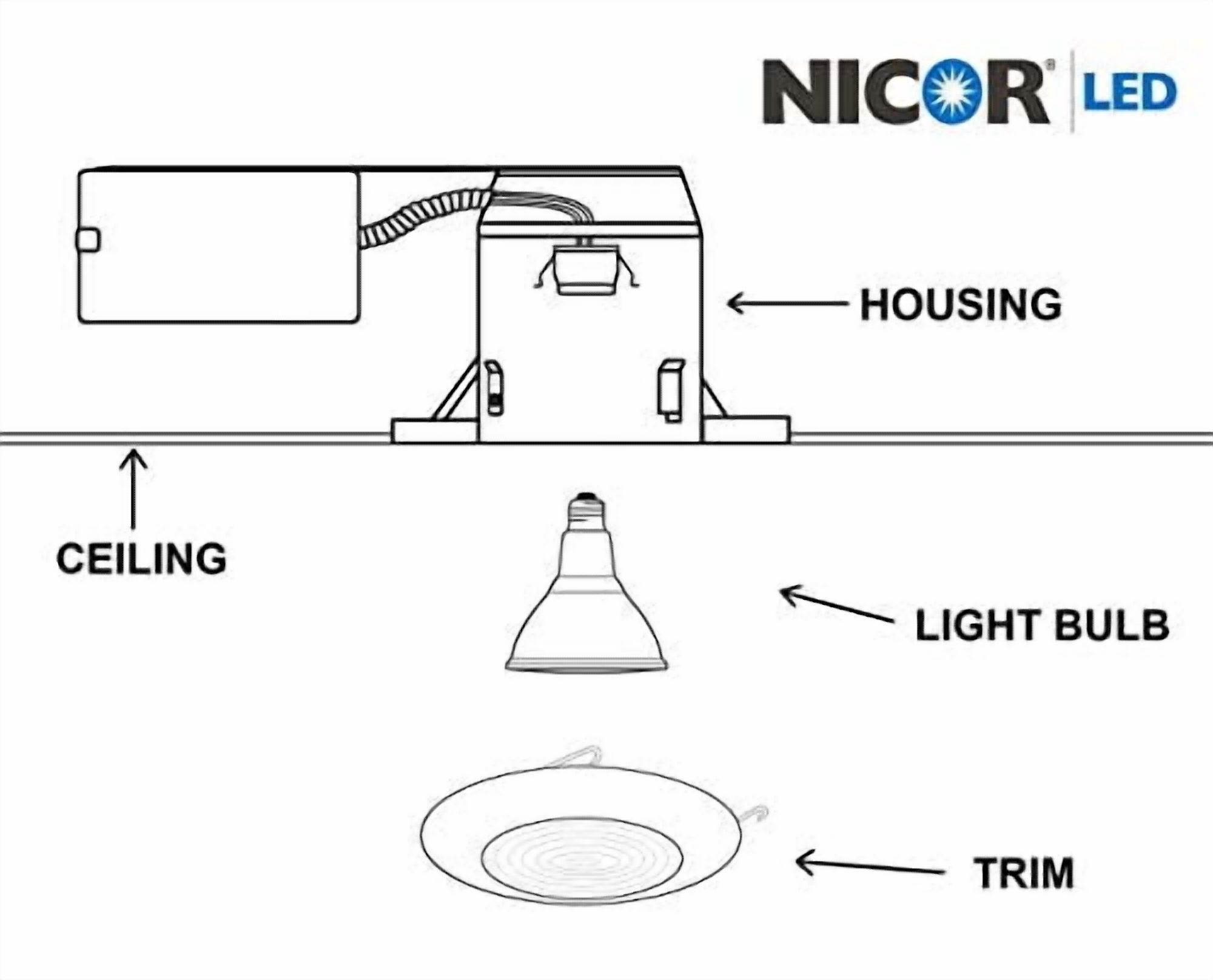 Nicor Lighting 17572 Lexan Shower with Fresnel Lens Trim for 17002A and ...