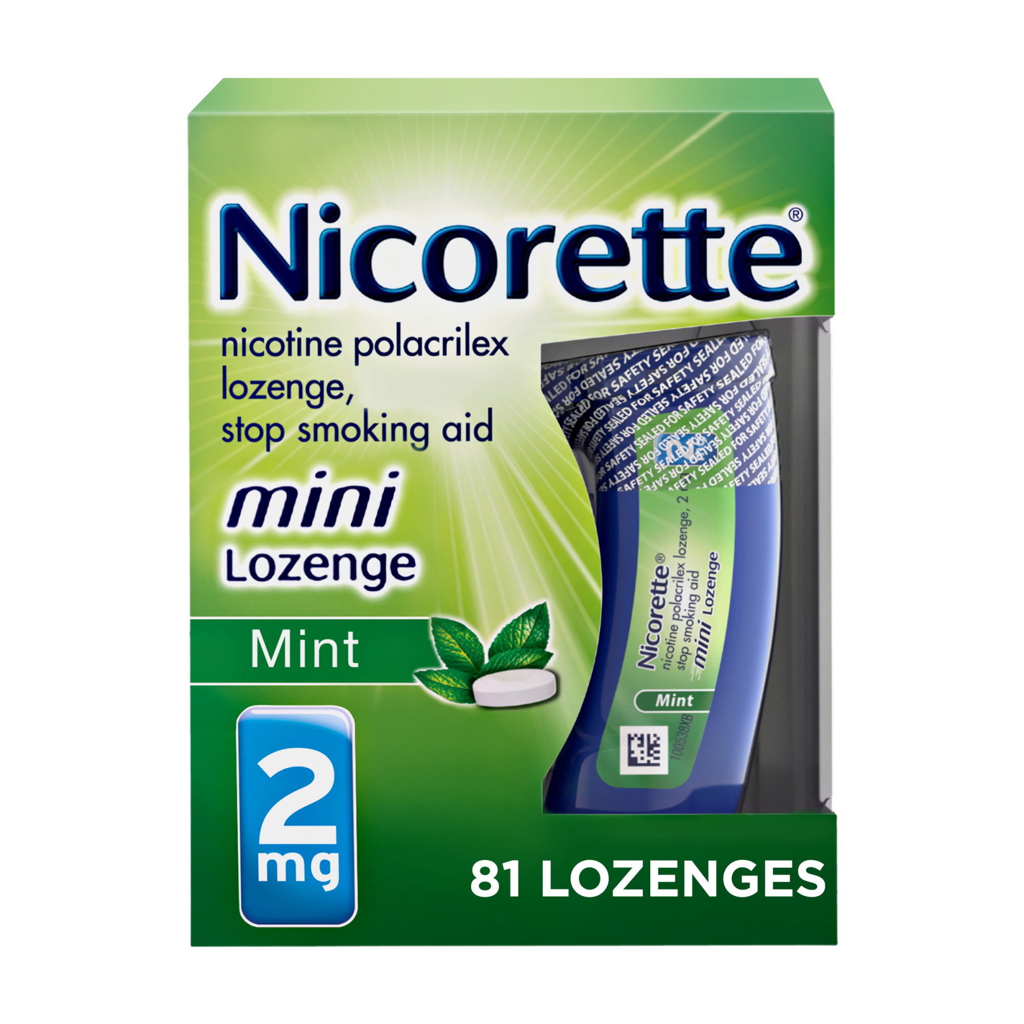 Equate Coated Ice Mint Nicotine Polacrilex Lozenges, 2 mg, Stop Smoking ...