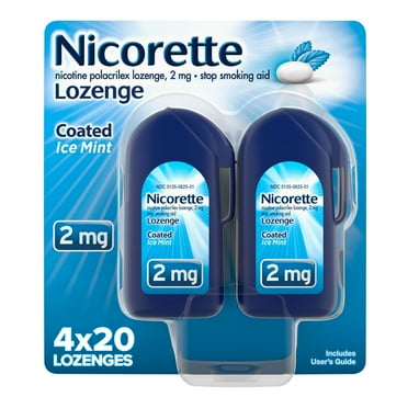 Nicorette Mint Flavored Mini Nicotine Lozenges 2 mg - Stop Smoking Aid ...