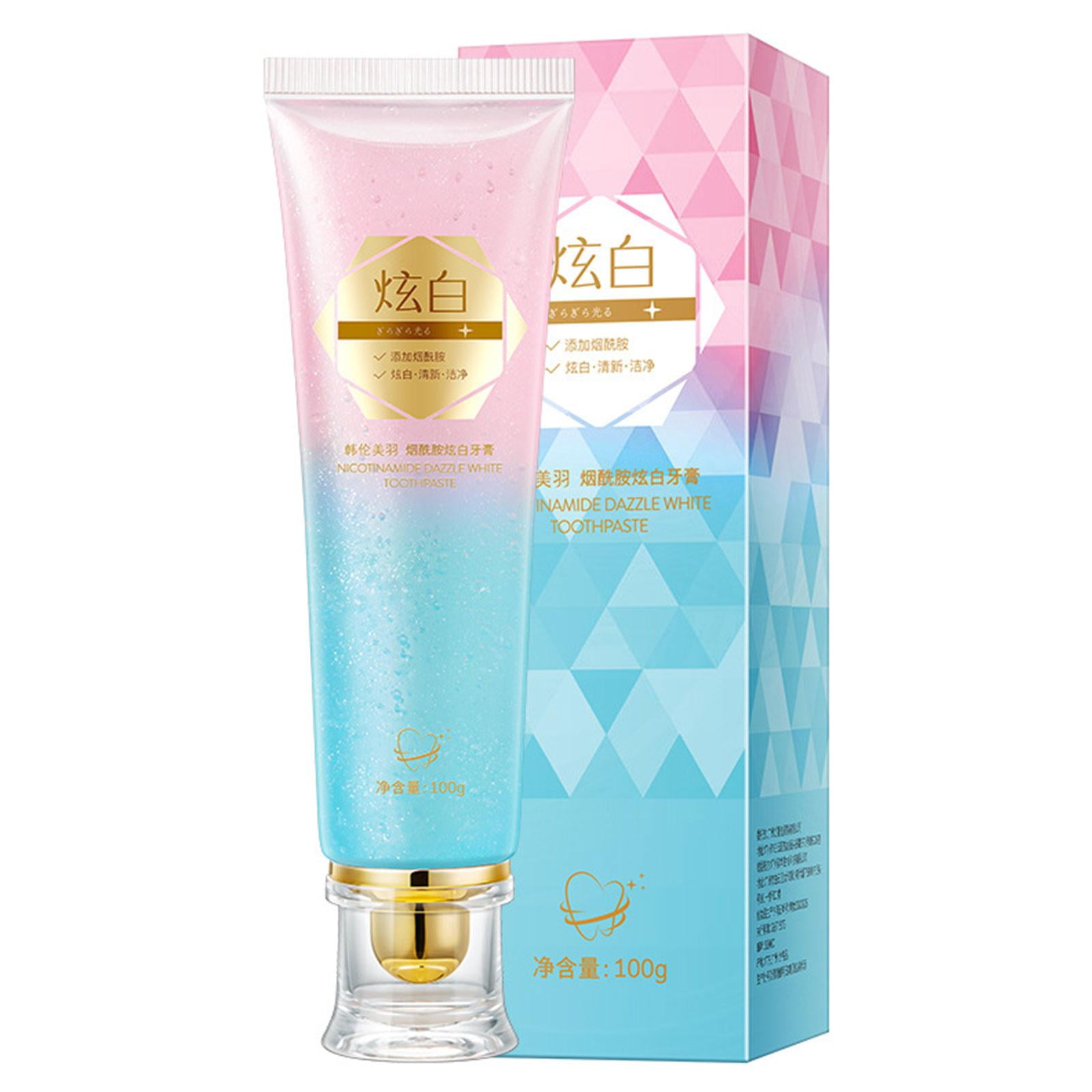 Nicotinamide Tooth Whitening Crystal Toothpaste Fresh Removal Stain Mint D ] M7D6 - Walmart.com