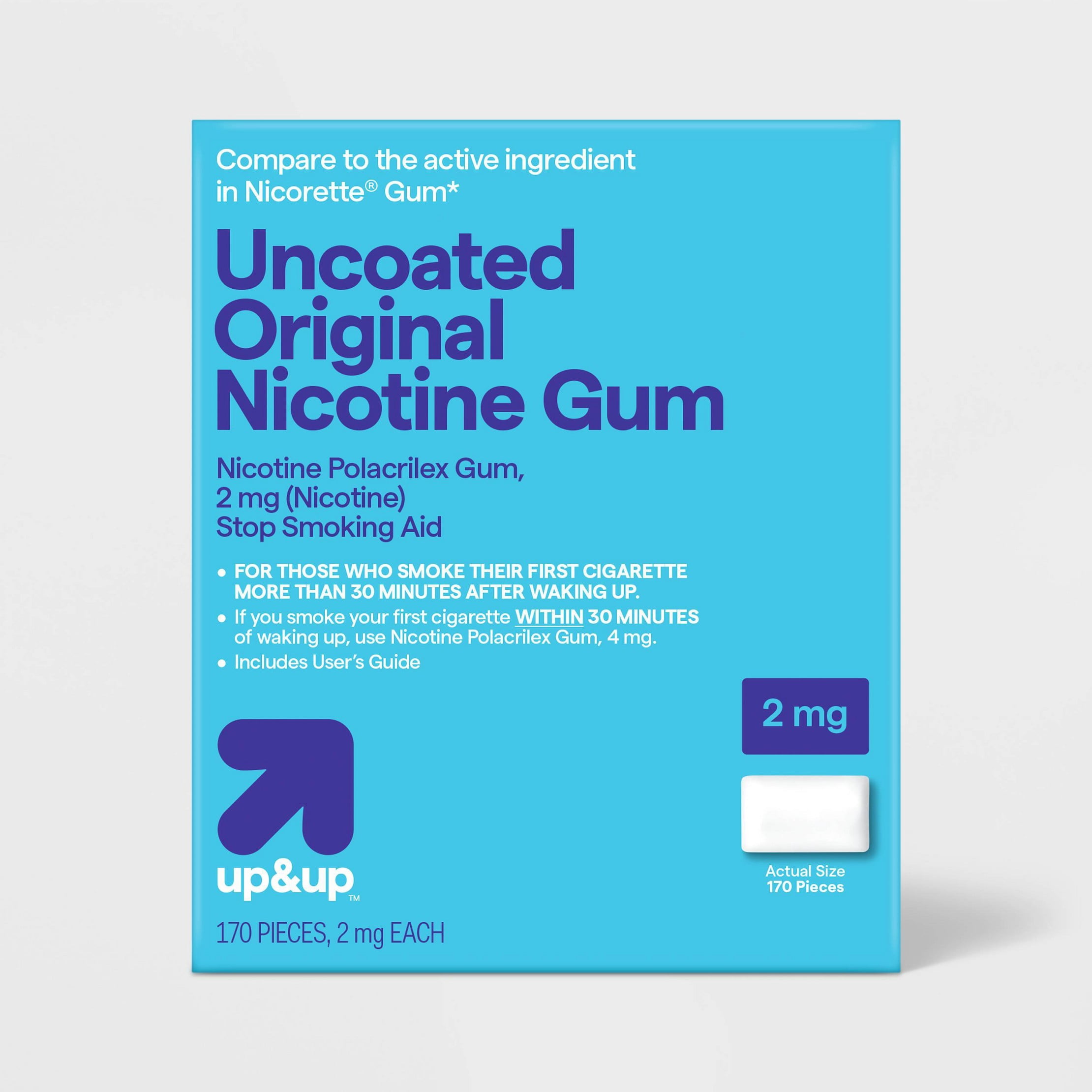 Nicotine 2mg Gum Stop Smoking Aid - Original Flavor - 170ct - Walmart.com