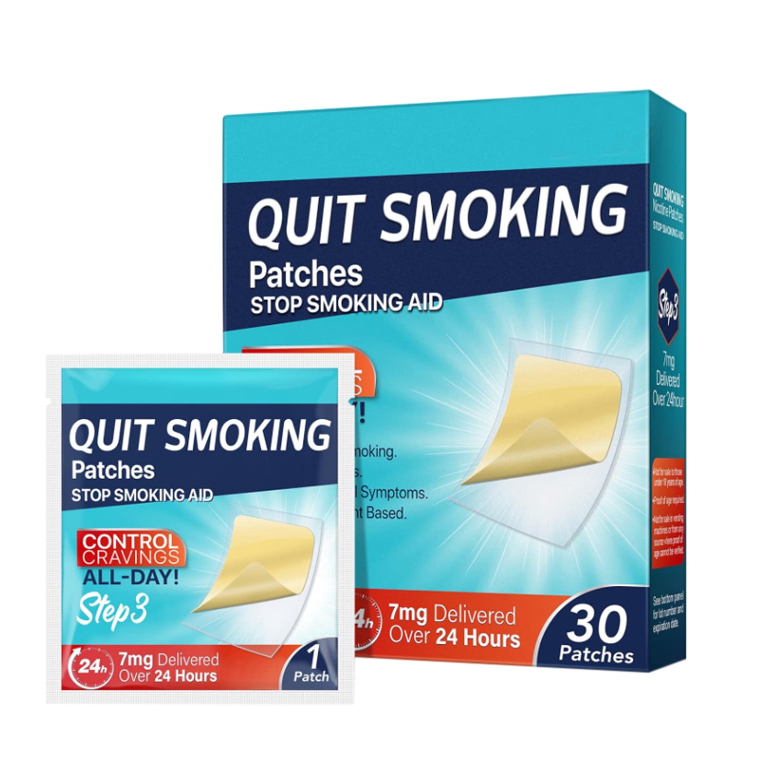 Nicotine Patches Step 3 Nicotine Transdermal System Step 3 Clear ...