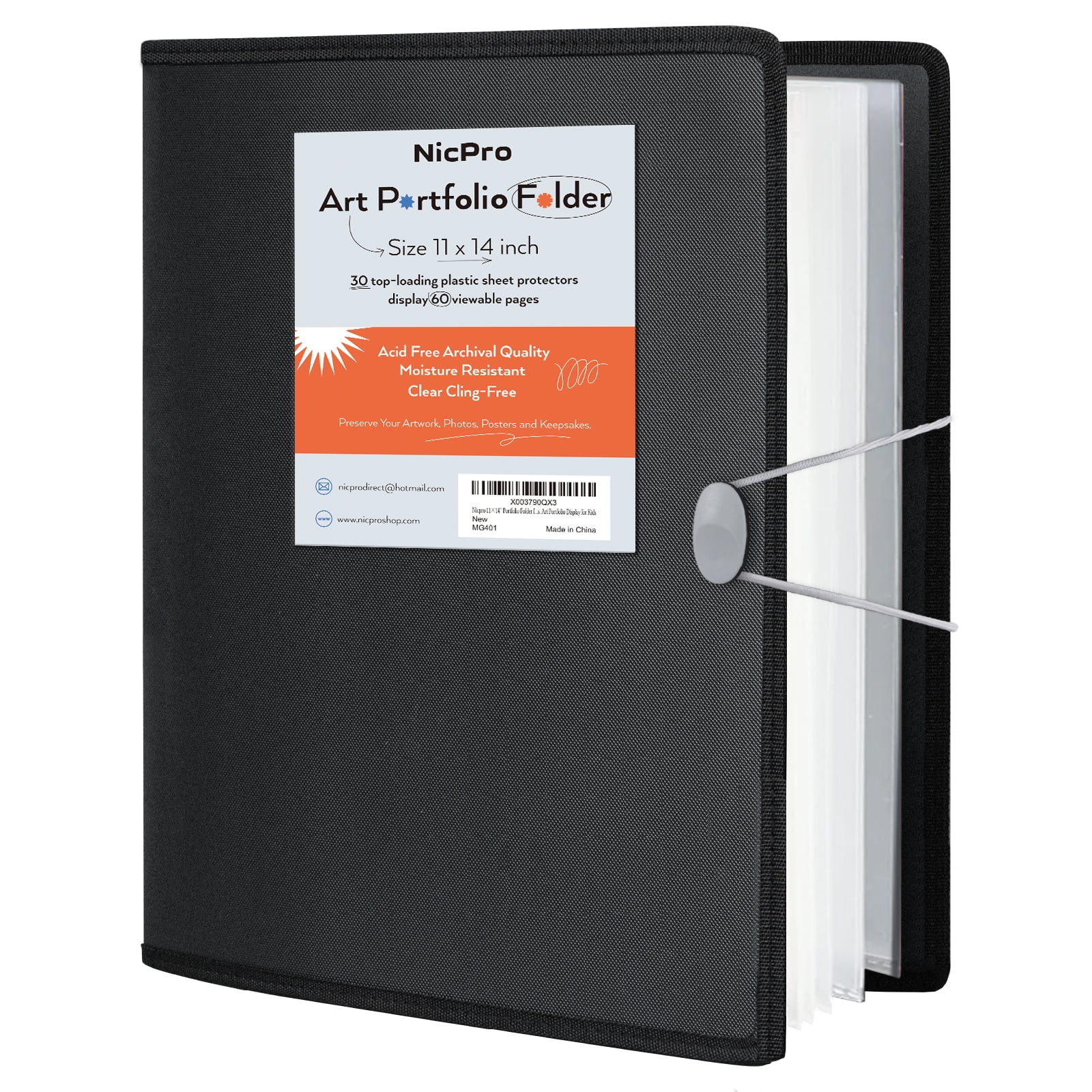 Nicpro 11x14" Art Portfolio Folder, Artwork Storage, Drawing Artist ...