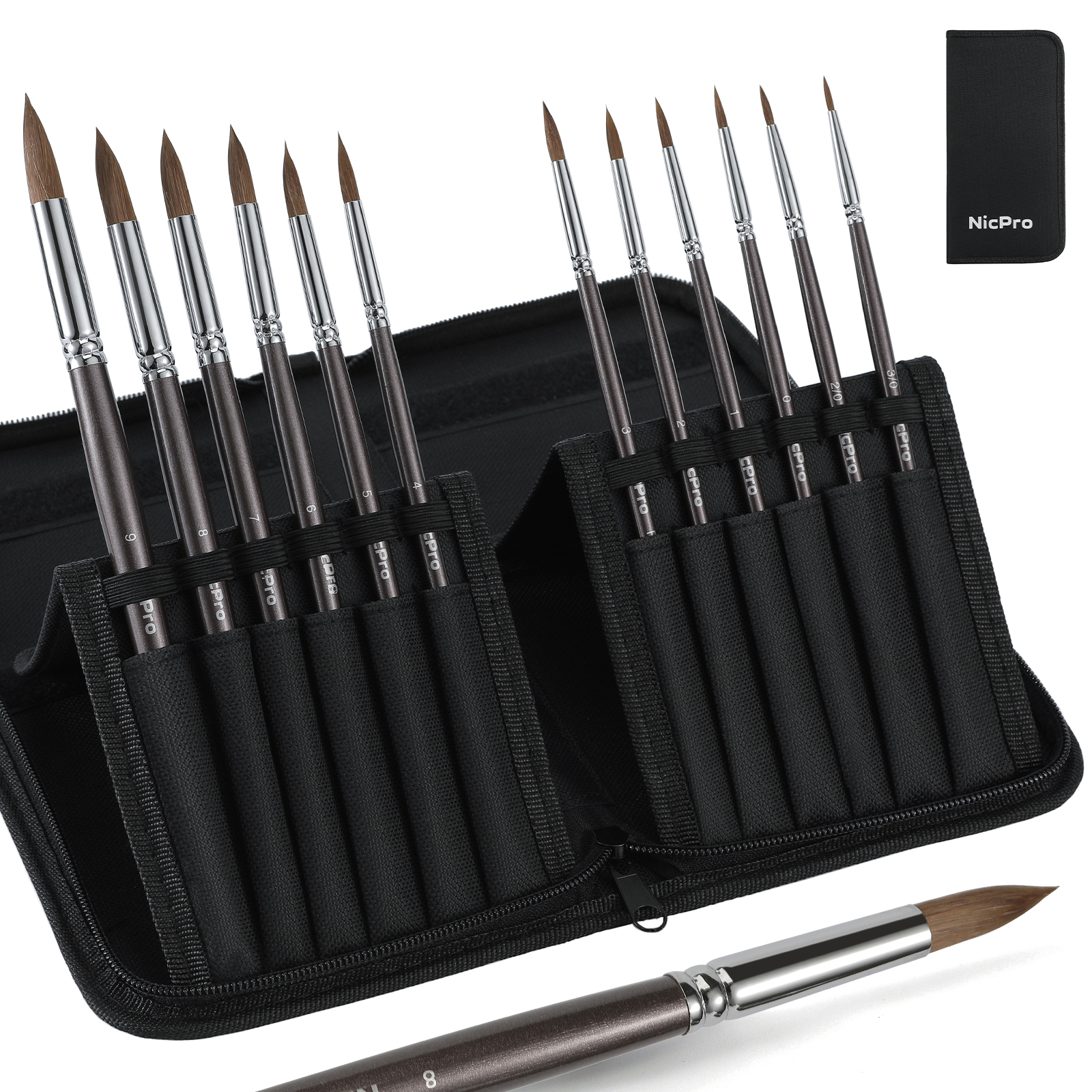 Princeton Art & Brush Co Aqua Elite Synthetic Kolinsky Sable Watercolor ...