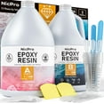 NicPro 2 Gallon Epoxy Resin Kit, Self-Leveling, Non-Toxic, Crystal ...
