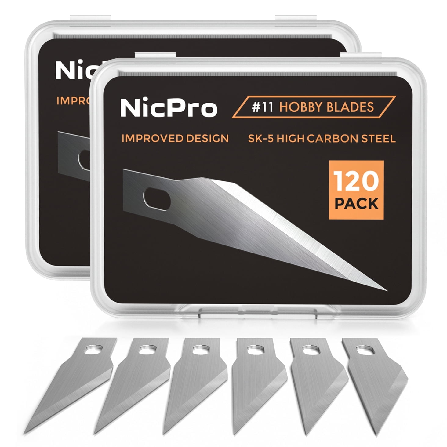 Nicpro 240 PCS Hobby Blades Set SK-5, Art Utility #11 Blades Refill ...