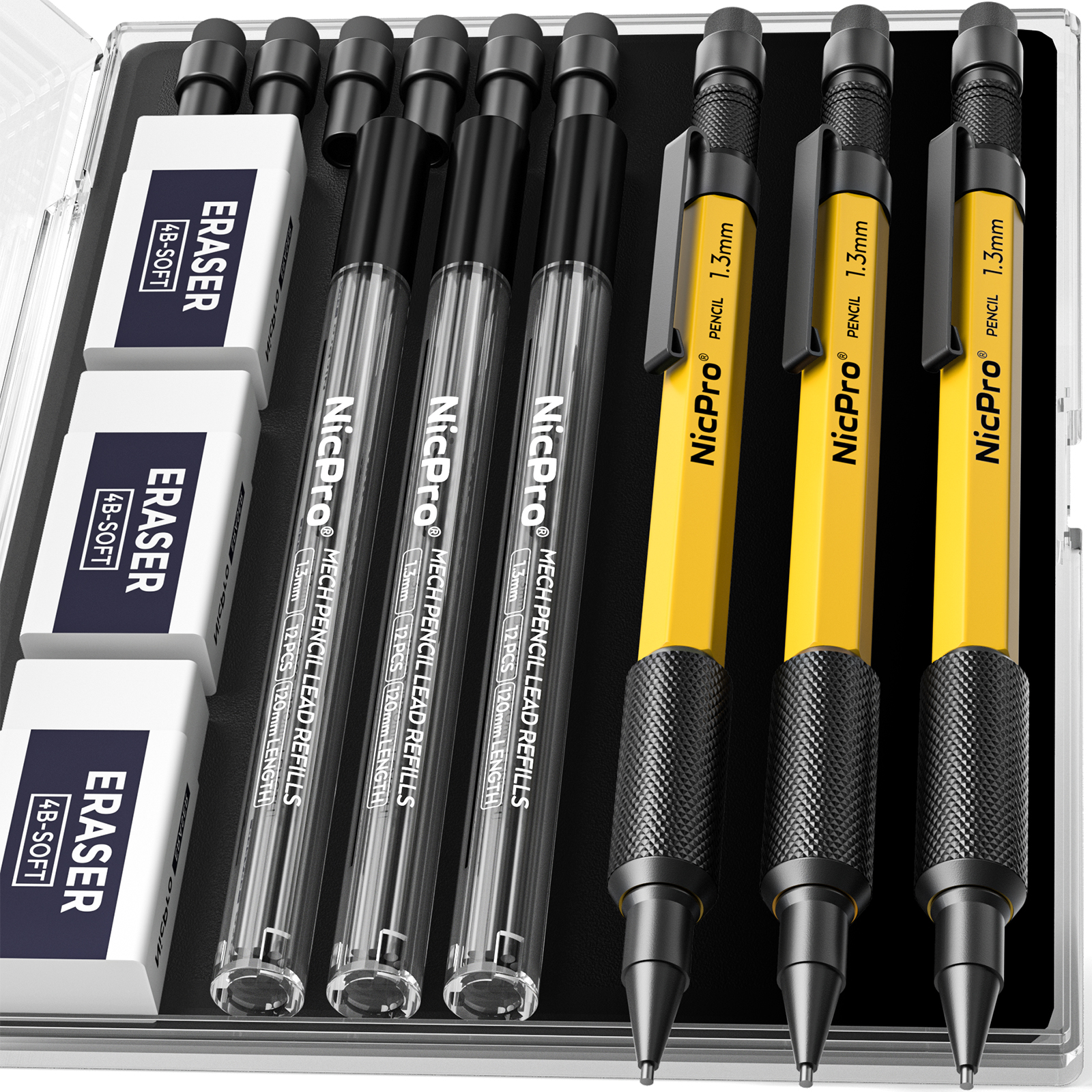 Nicpro 2 Pcs 0.5 & 0.7 mm Metal Mechanical Pencils, Artist Pencil Set ... Nicpro 2 Pcs 0.5 & 0.7 mm Metal Mechanical Pencils, Artist Pencil Set ...