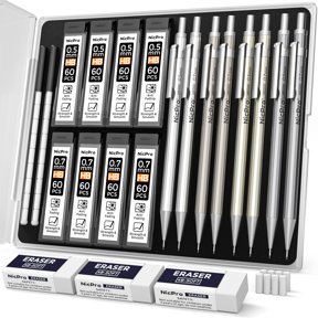 NicPro 6PCS Mechanical Pencil Kit, 0.5mm, 0.7mm, 0.9mm, 2mm Lead ...