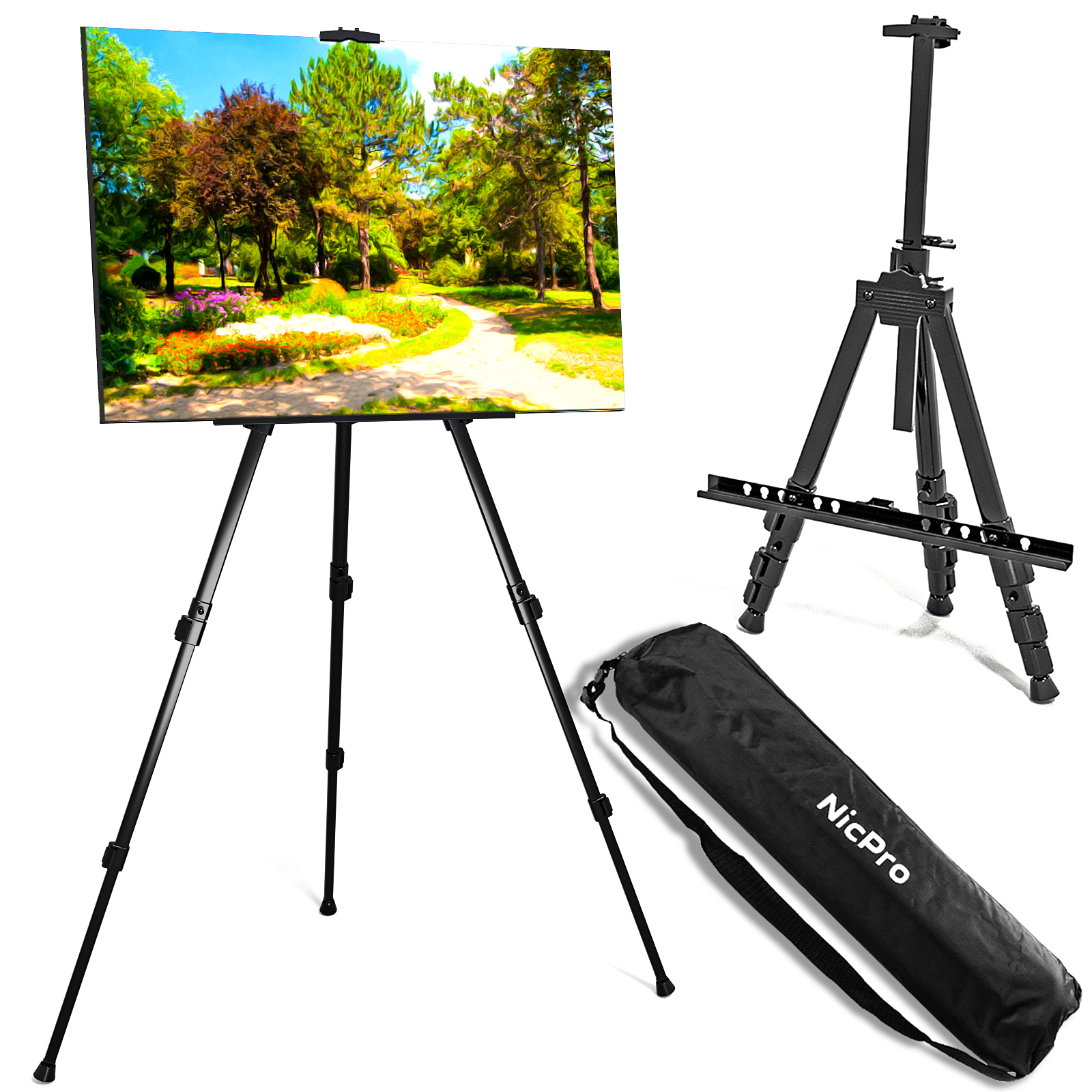 Quartet Aluminum Lightweight Telescoping Display Easel 66 Supports 25 ...