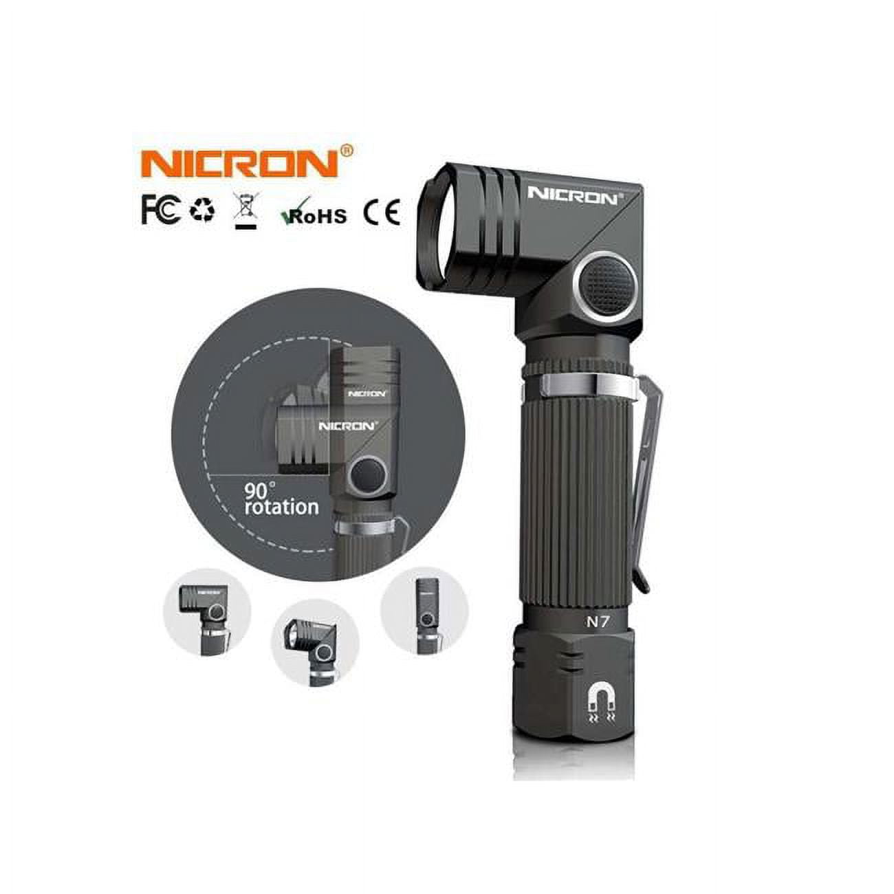 Nicron B74E 90 deg Rechargeable Flashlight - Walmart.com