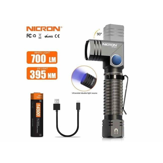 Nicron B74UV 700lumen LED Rechargeable Flashlight - Walmart.com