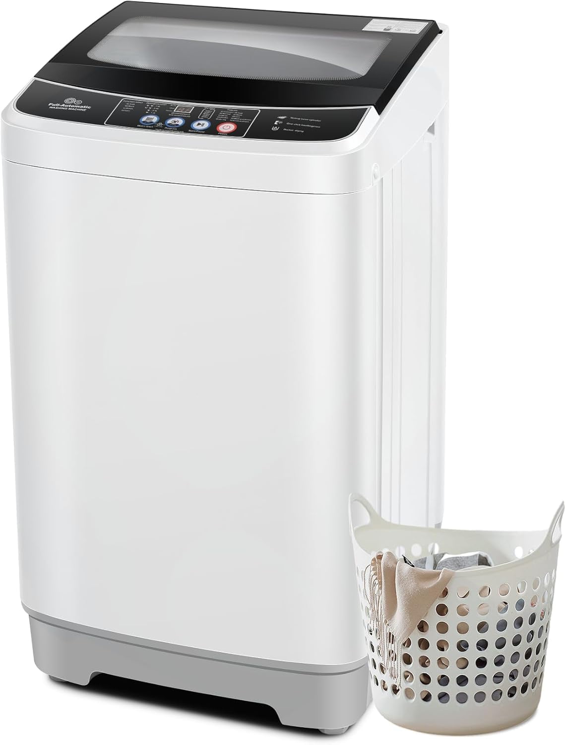 Nictemaw Portable Washing Machine 17.8Lbs 2.4 Cu.ft Full Automatic ...