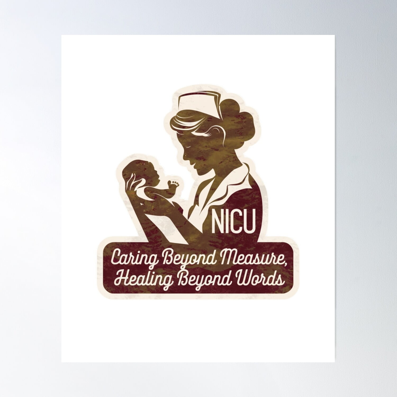 Nicu, Caring Beyond Measure, Healing Beyond Words Poster Wall Art, Modern Wall Decor, 24x36 ...