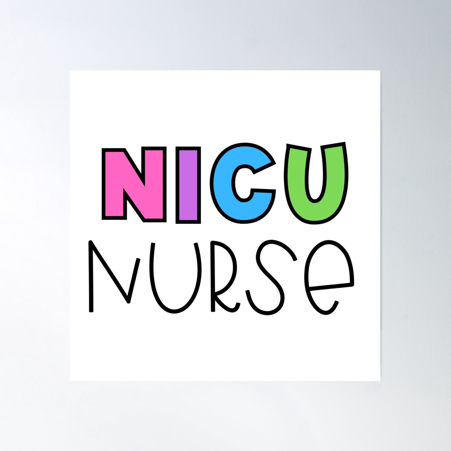Nicu Nurse, Colorful, Nicu Nurse Gifts, Nicu Nurse Student, Nicu Nurse ...