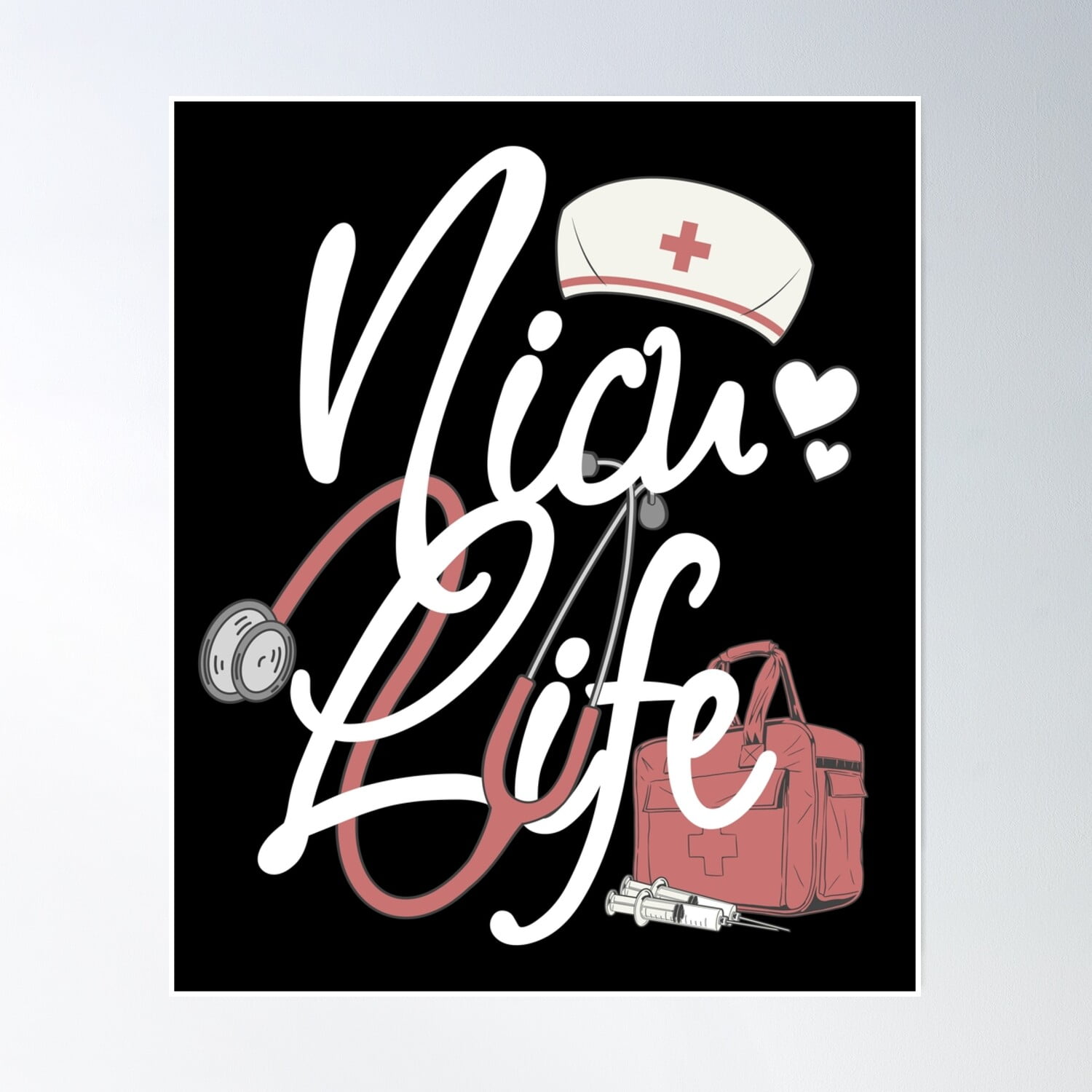 Nicu Nurse Life Gift Idea Intensive Care Unit | Neonatologist Poster ...