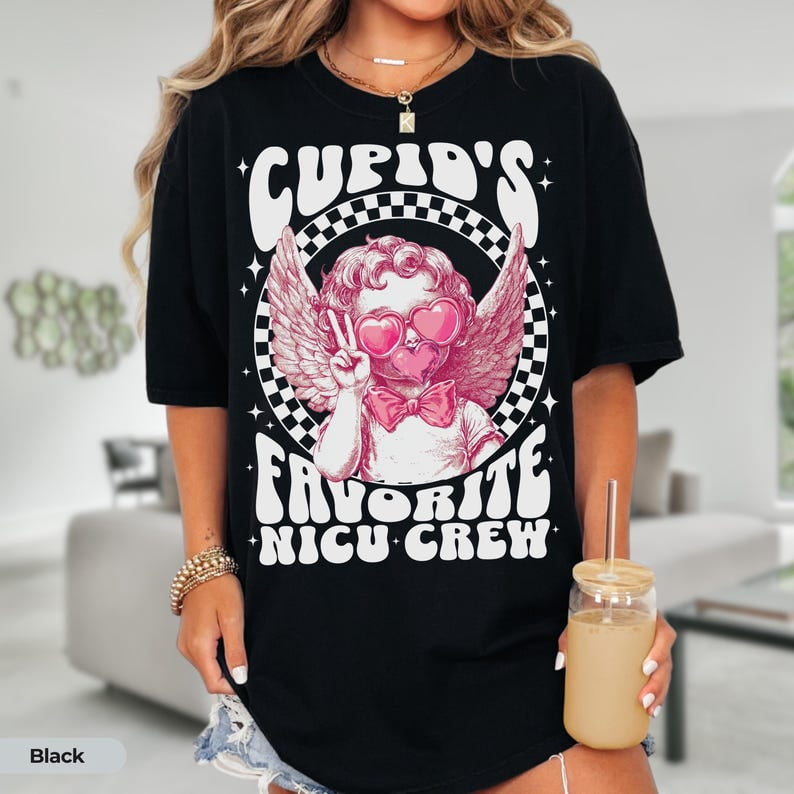 Nicu Nurse Love Shirt Cupid'S Favorite Nicu Crew Cna Love'S Tshirt ...