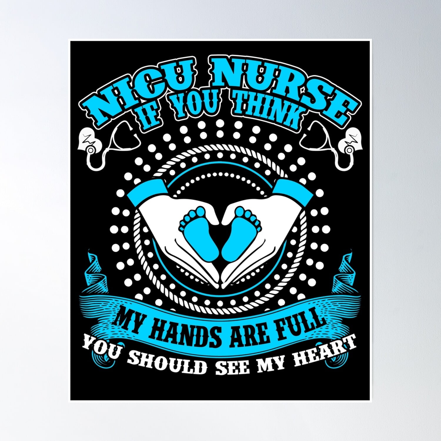 Nicu Nurse - Nicu Nurse Full Heart Poster Wall Art, Modern Wall Decor ...