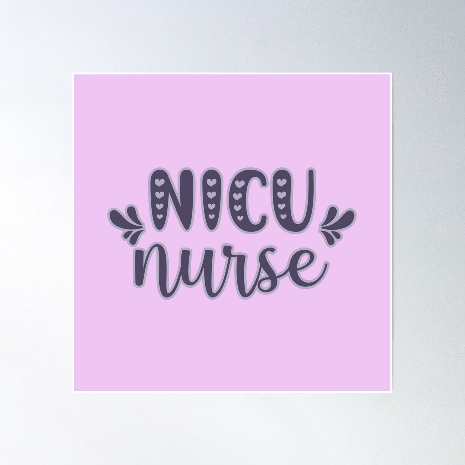 Nicu Nurse | Purple Poster Wall Art, Modern Wall Decor, 24x24 UNFRAMED ...