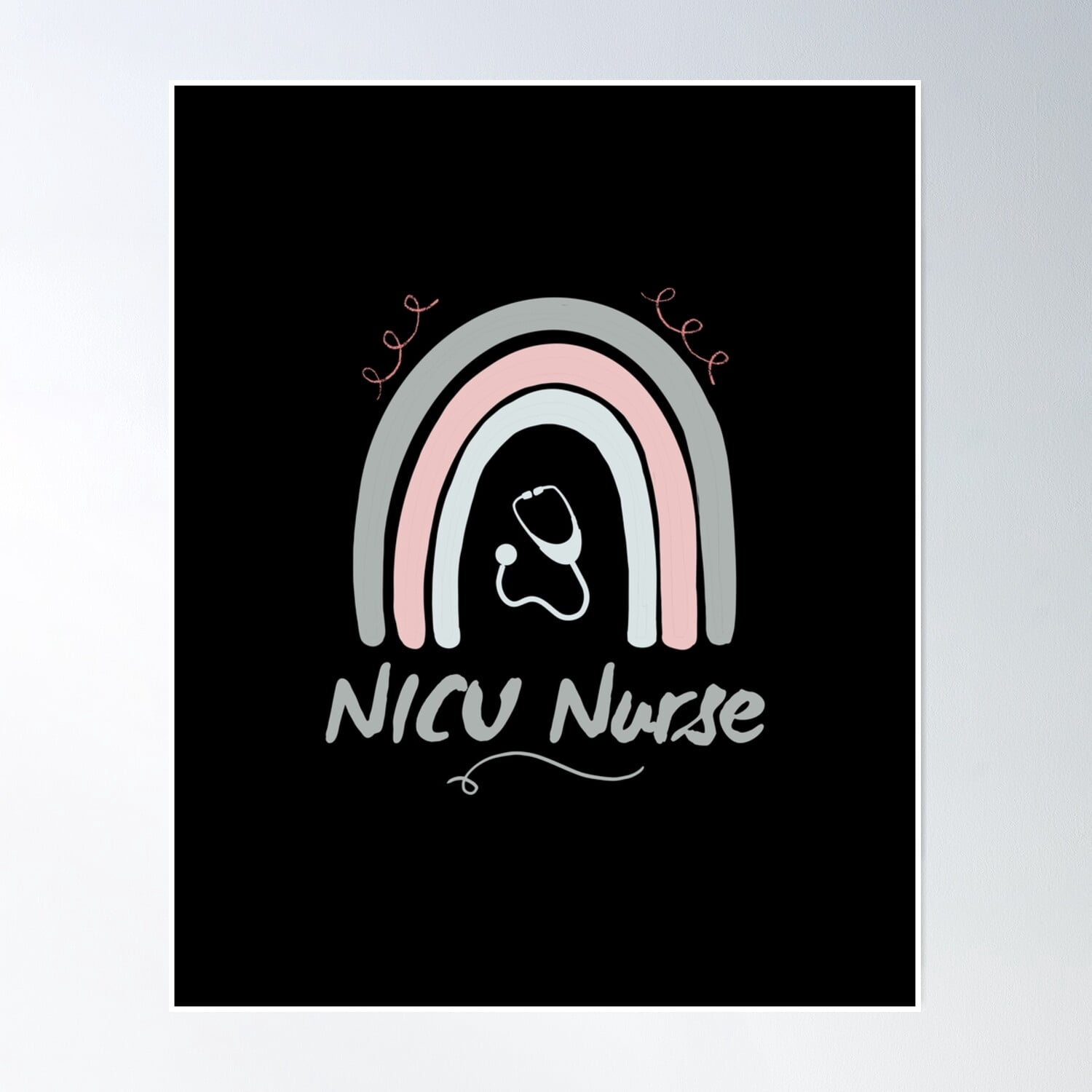 Nicu Nurse Rainbow Rn Bsn Lpn Cna Nicu Travel Nicu Nurse Poster Wall ...