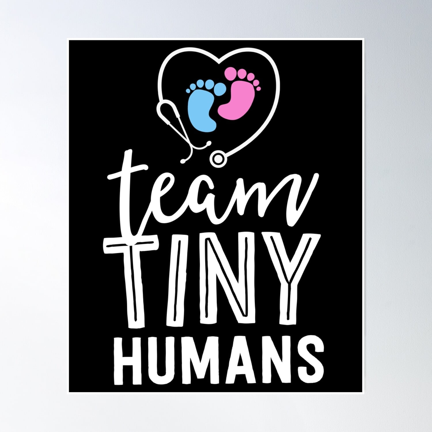 Nicu Nurse Team Tiny Humans Gift Neonatal Icu Nursing Poster Wall Art ...