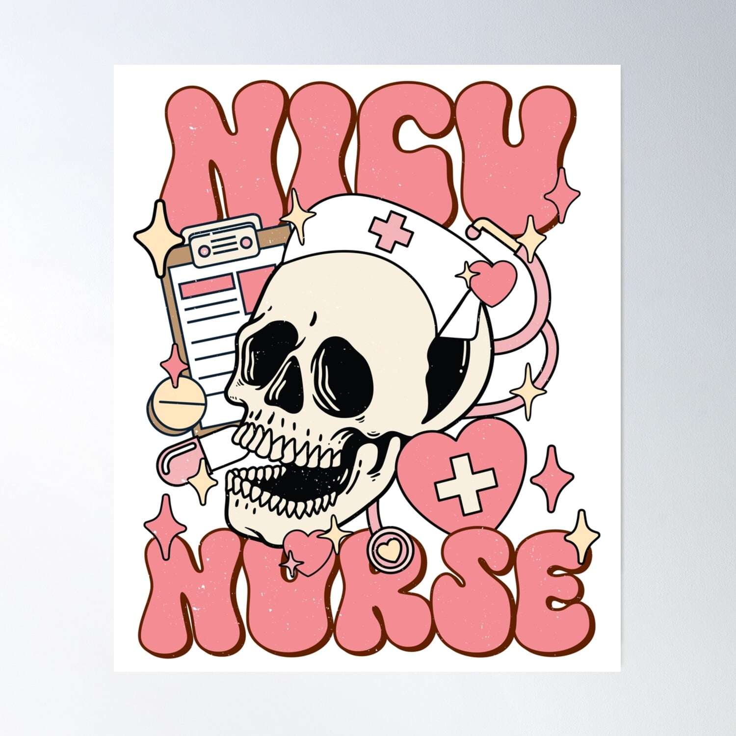 Nicu Nurse Tiny Humans Nurse Groovy Nurse Appreciation Poster Wall Art ...