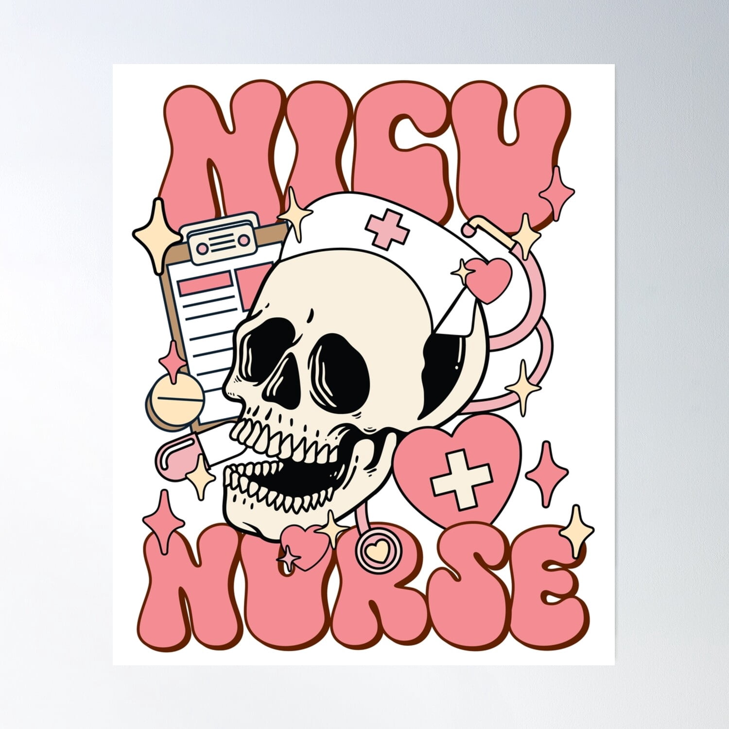 Nicu Nurse Tiny Humans Nurse Groovy Nurse Appreciation Poster Wall Art ...