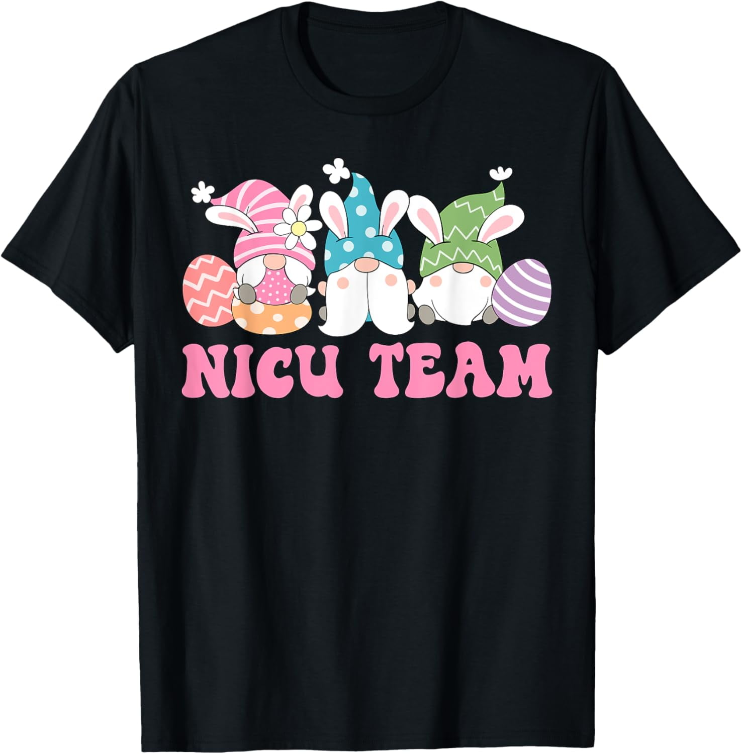 Nicu Team Gnome Bunny Easter Neonatal Intensive Care Unit T-Shirt men ...