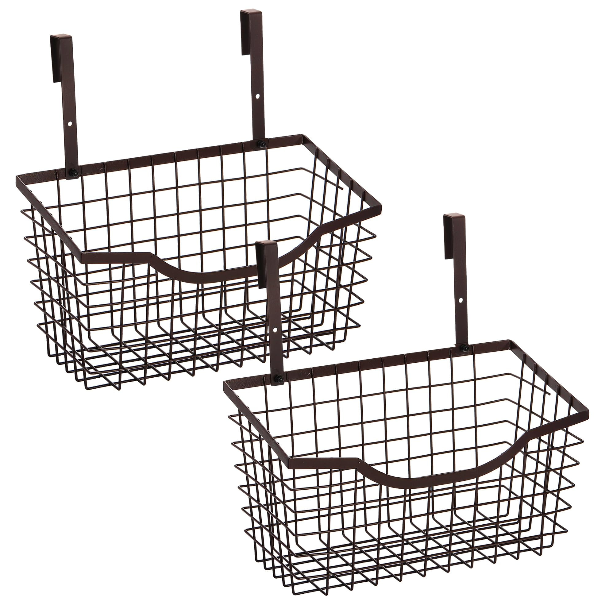 Nicunom 2 Pack Cabinet & Wall Mount Basket, Large Metal Wire Basket ...