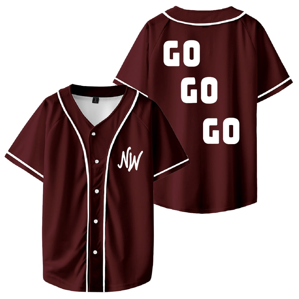 Nidal Wonder Merch Go Go Go Logo Baseball Jersey Short Sleeve Shirts ...