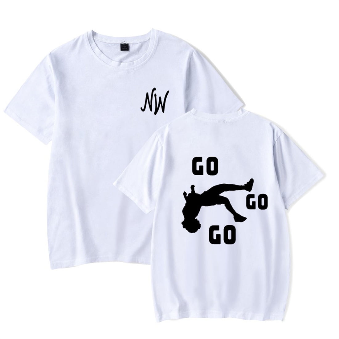Nidal Wonder T-shirt GO GO GO logo Short Sleeve Harajuku Tee Shirt ...