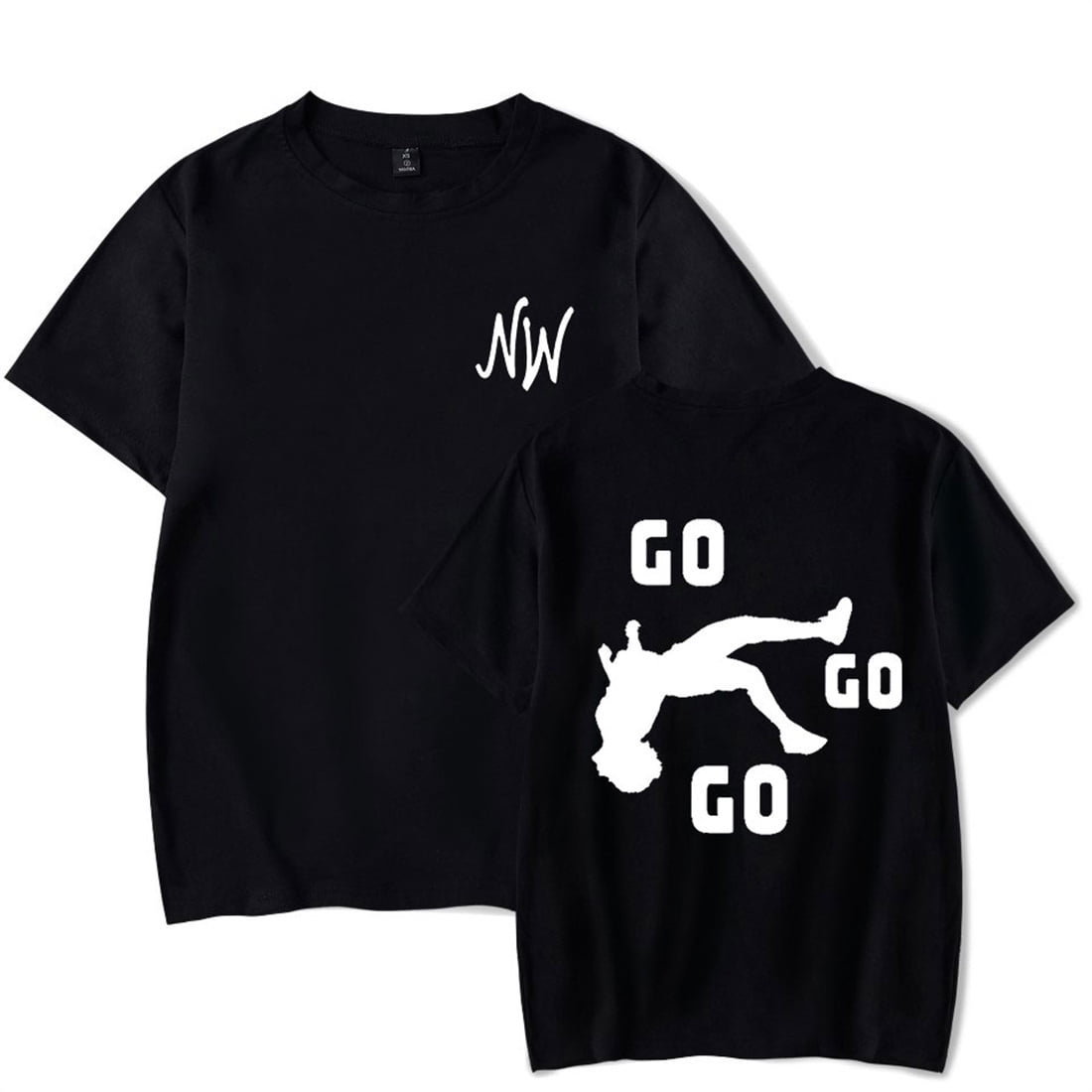 Nidal Wonder T-shirt GO GO GO logo Short Sleeve Harajuku Tee Shirt ...
