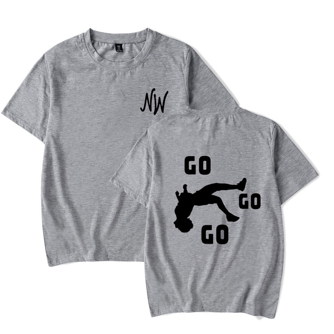 Nidal Wonder T-shirt GO GO GO logo Short Sleeve Harajuku Tee Shirt ...