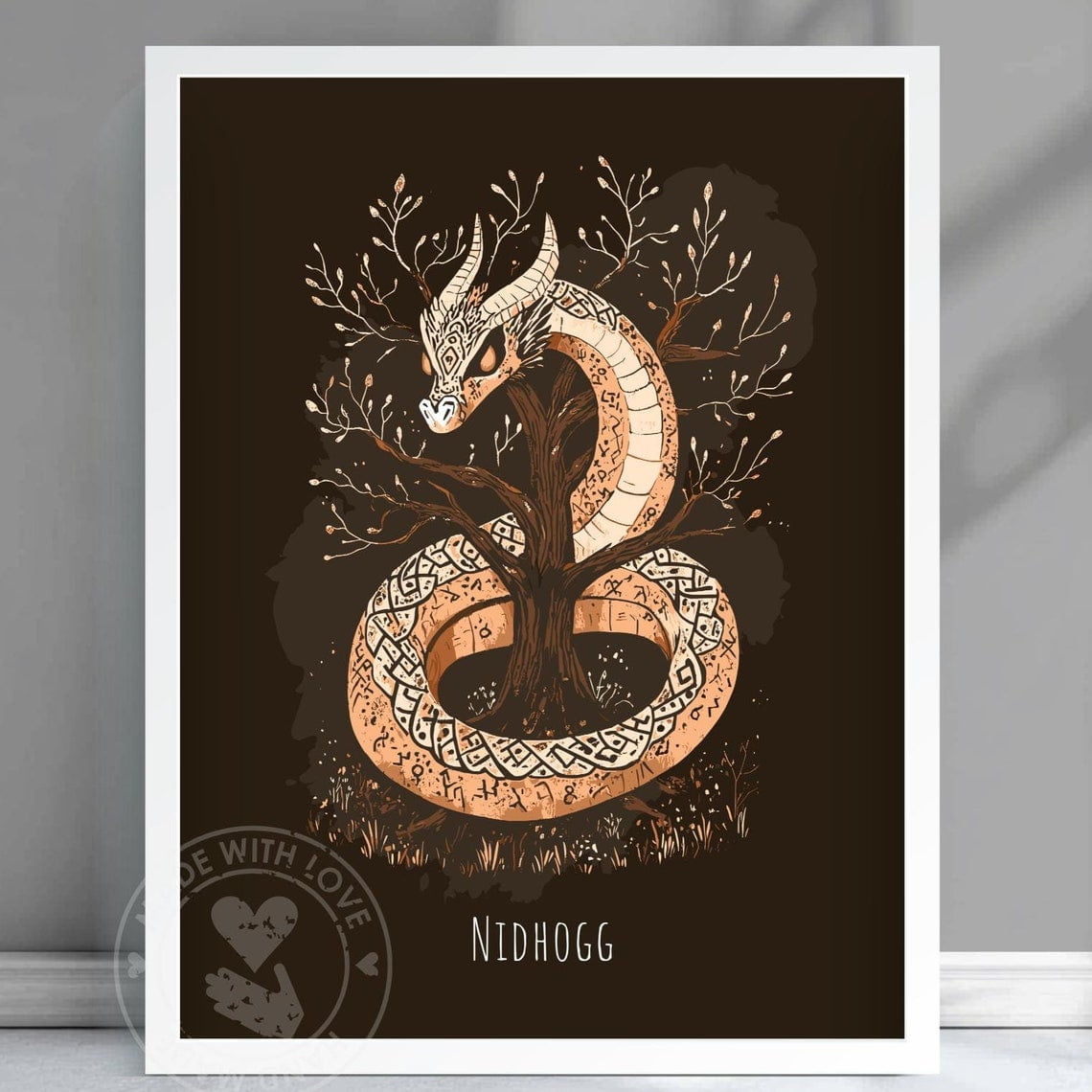 Nidhogg Poster, Nidhogg Norse Mythology, Norse Mythology, Dragon Of The ...