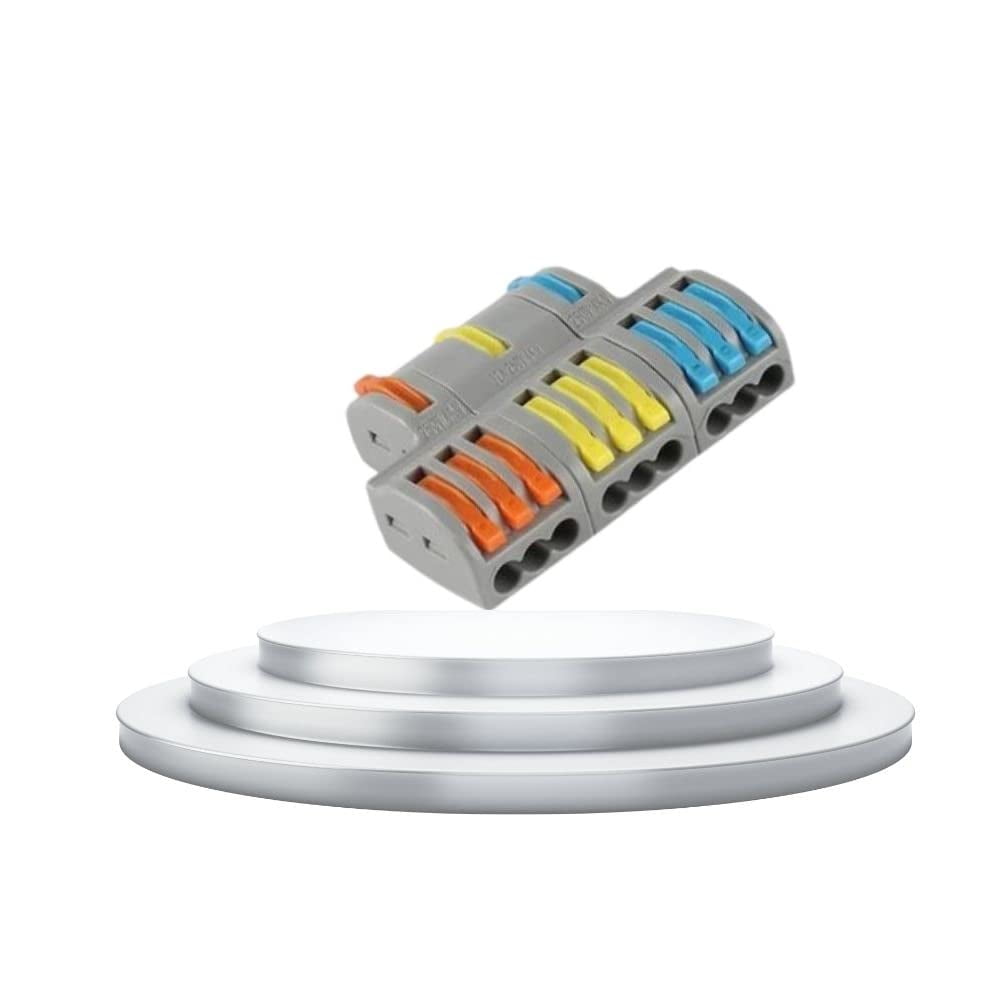 Nidy 2Pcs Compact Lever Wire Nut Connector 3 in 9 Out Splicing Wire ...