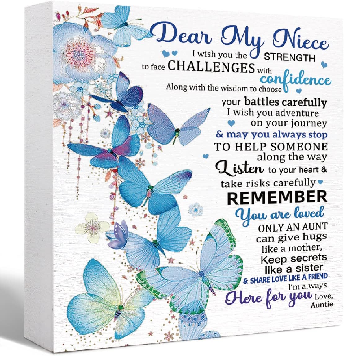 Niece Gift From Aunt, Dear My Nice I Wish You The Strength To Face ...