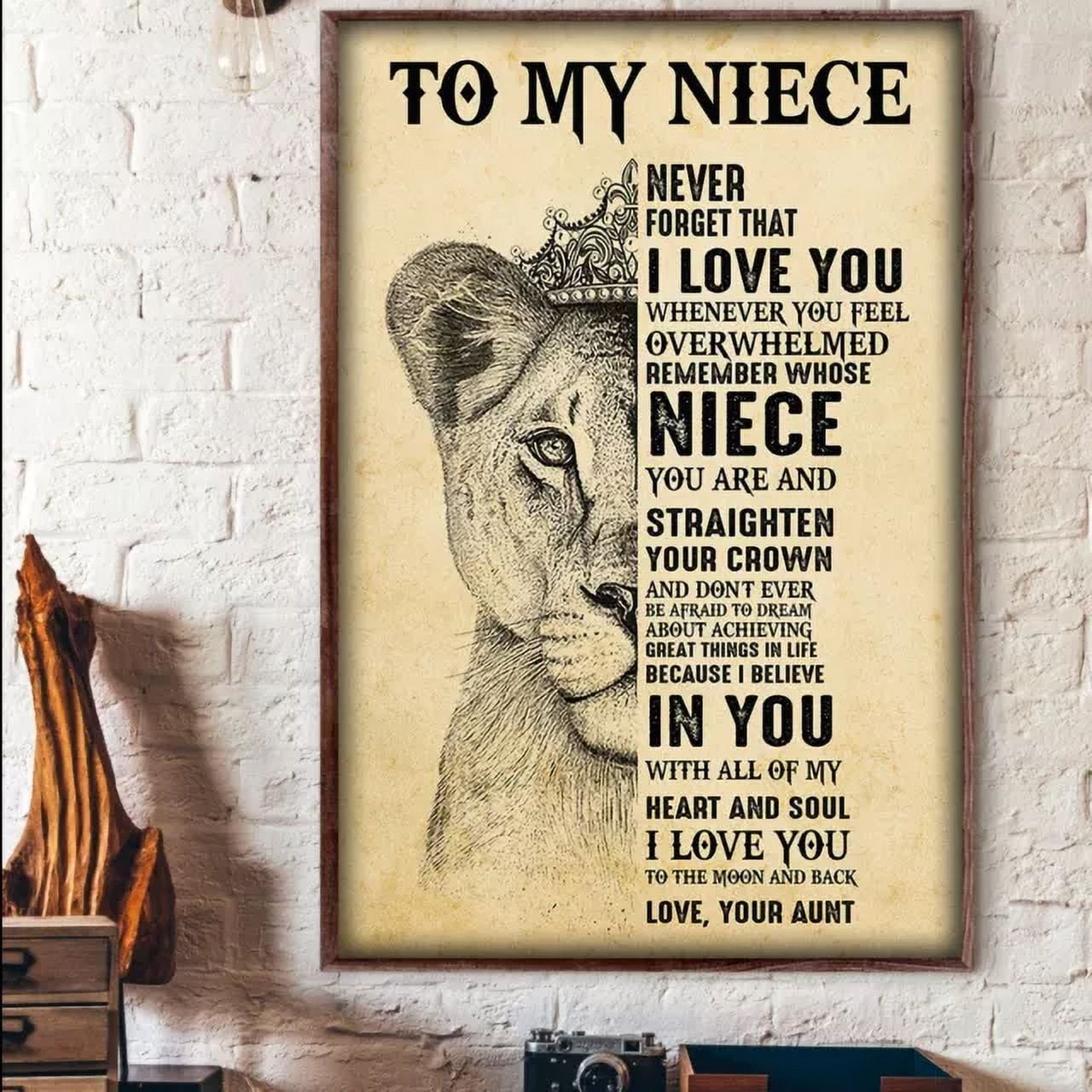 To My Niece Never Forget That I Love You Whenever You Feel Lion Your ...